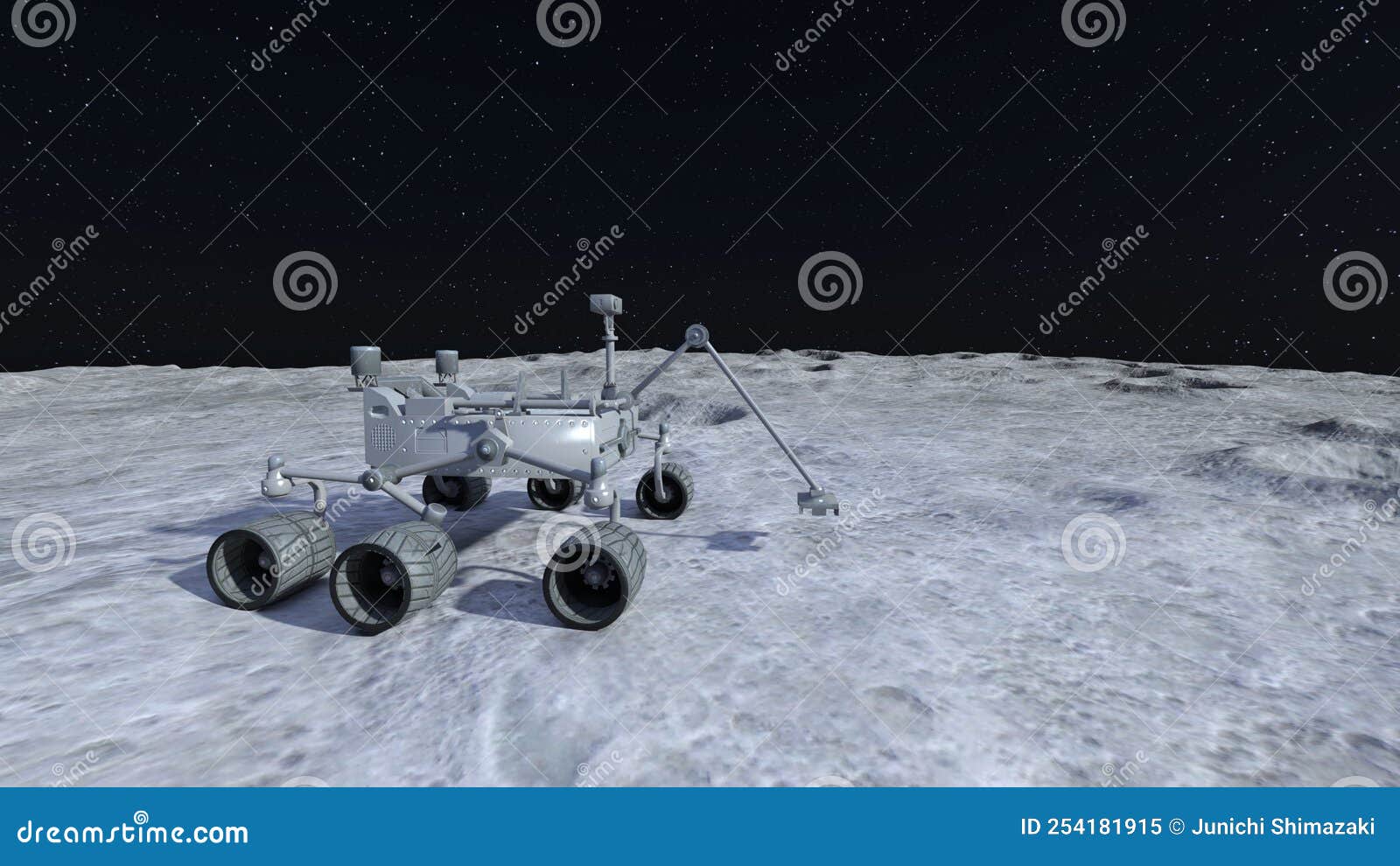 3D Rendering of the Planetary Rover Stock Illustration - Illustration ...