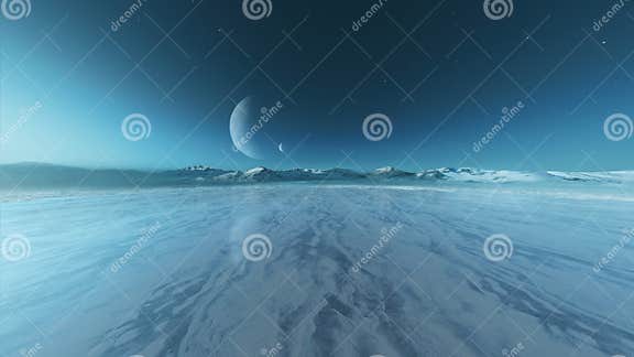 3D Rendering of the Planetary Surface Stock Illustration - Illustration ...