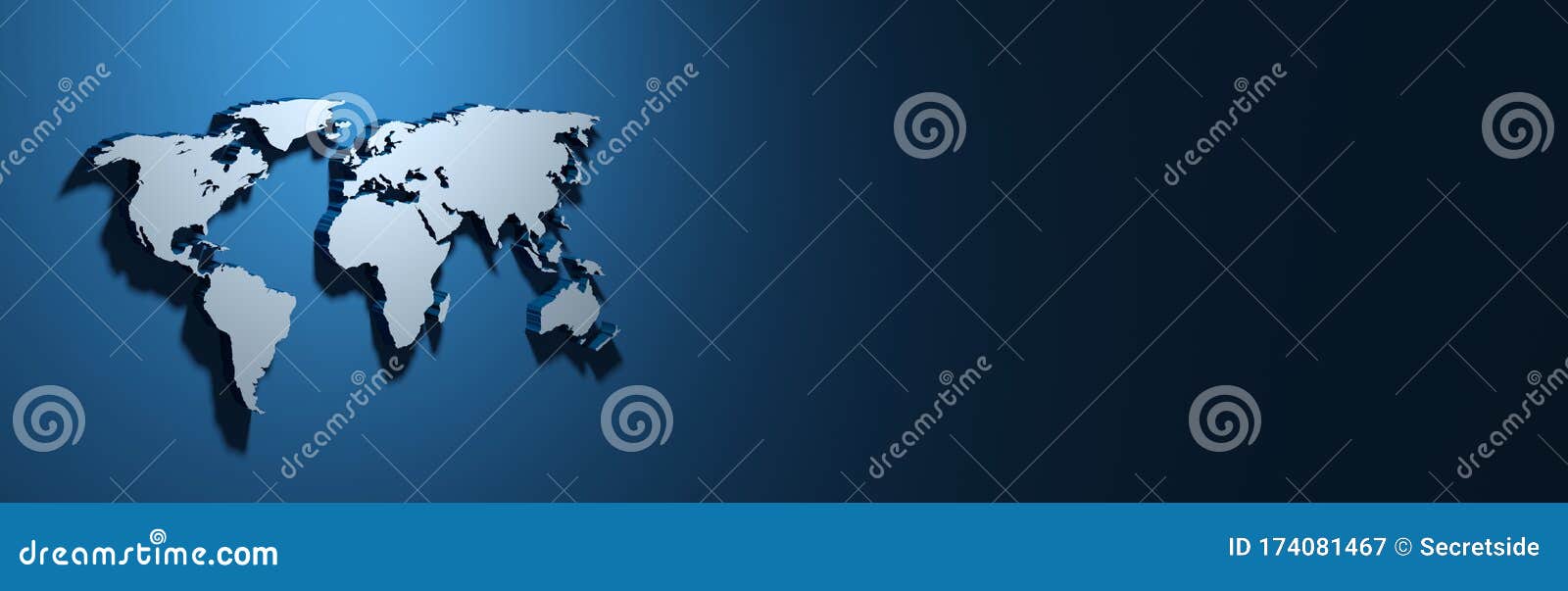 3D Rendering Planisphere on Blue Background Stock Illustration ...