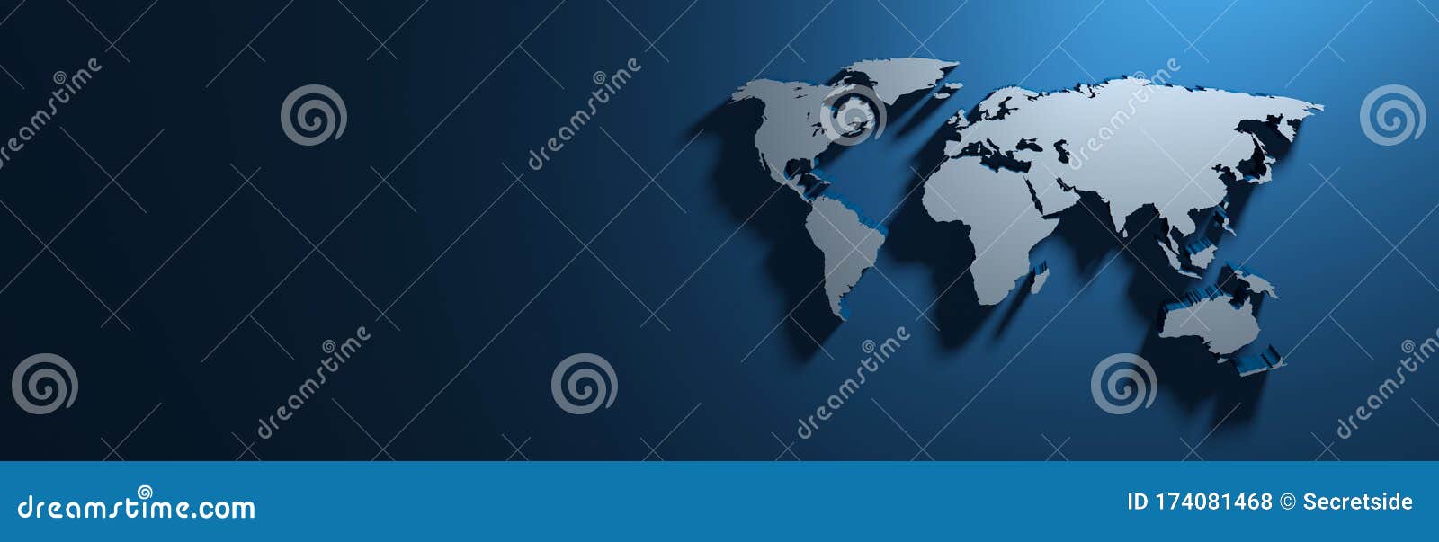 3D Rendering Planisphere on Blue Background Stock Illustration ...