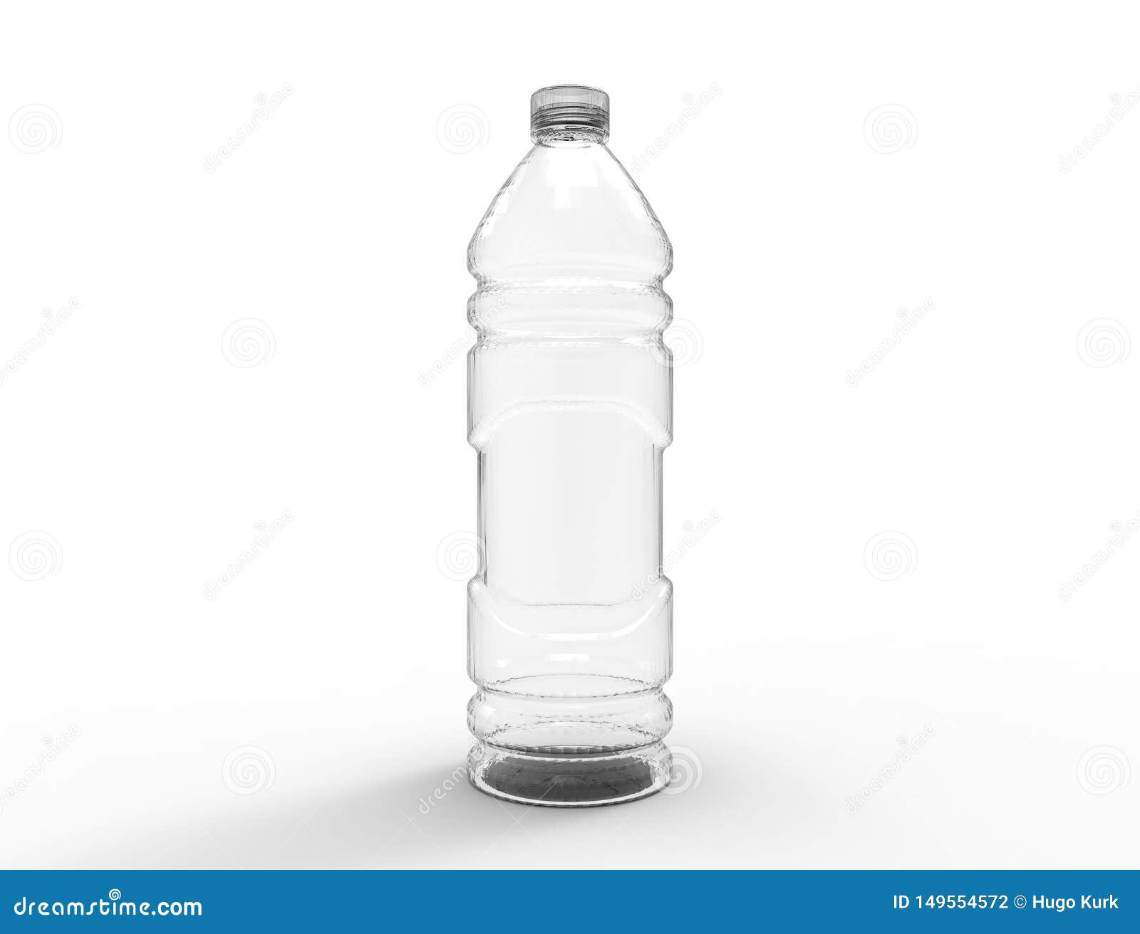 3D Rendering of Plastic Bottles Isolated in White Studio Background ...