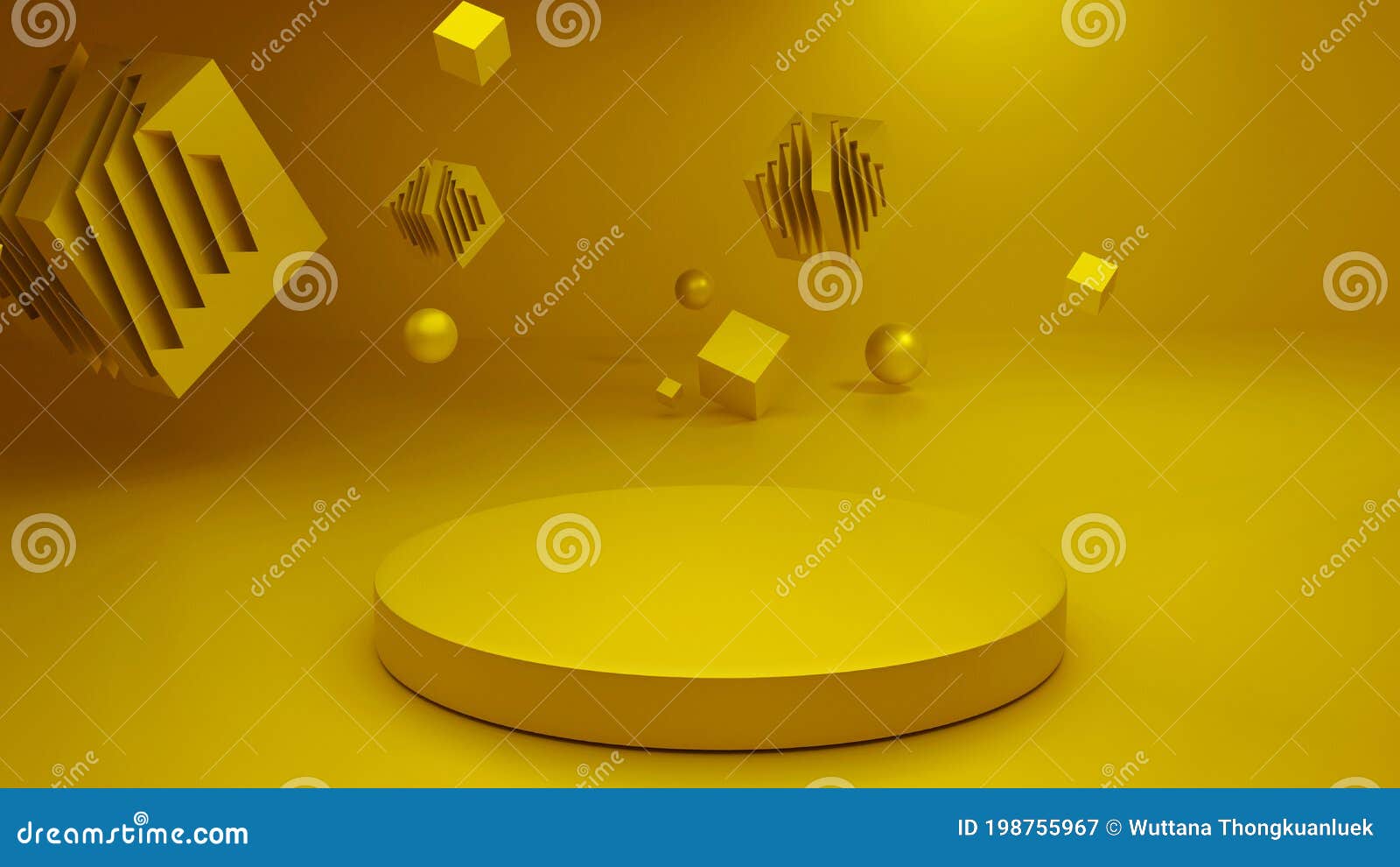 3d Rendering Platform Mockup Abstract Golden Stage Renderings Stock ...