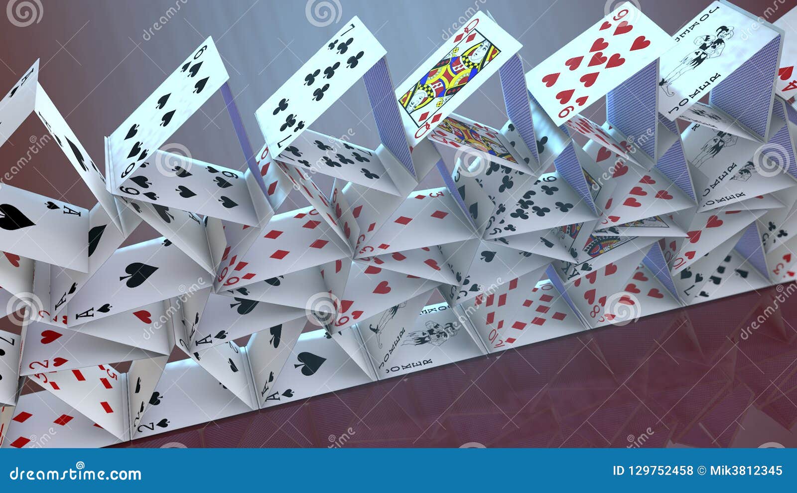 Poker cards falling stock photo. Image of chance, game - 129752458