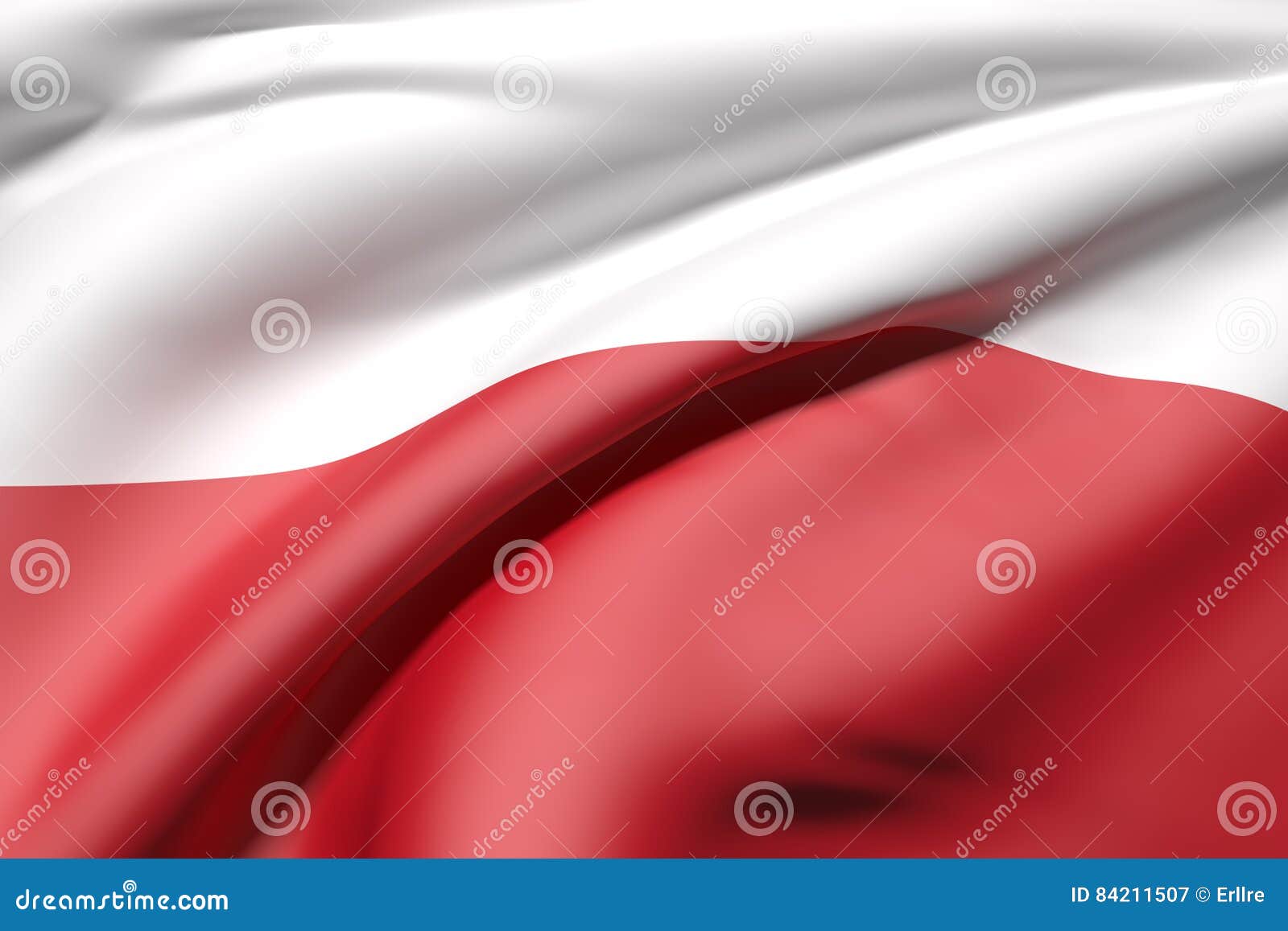 3d Rendering of a Poland Flag Stock Illustration - Illustration of ...