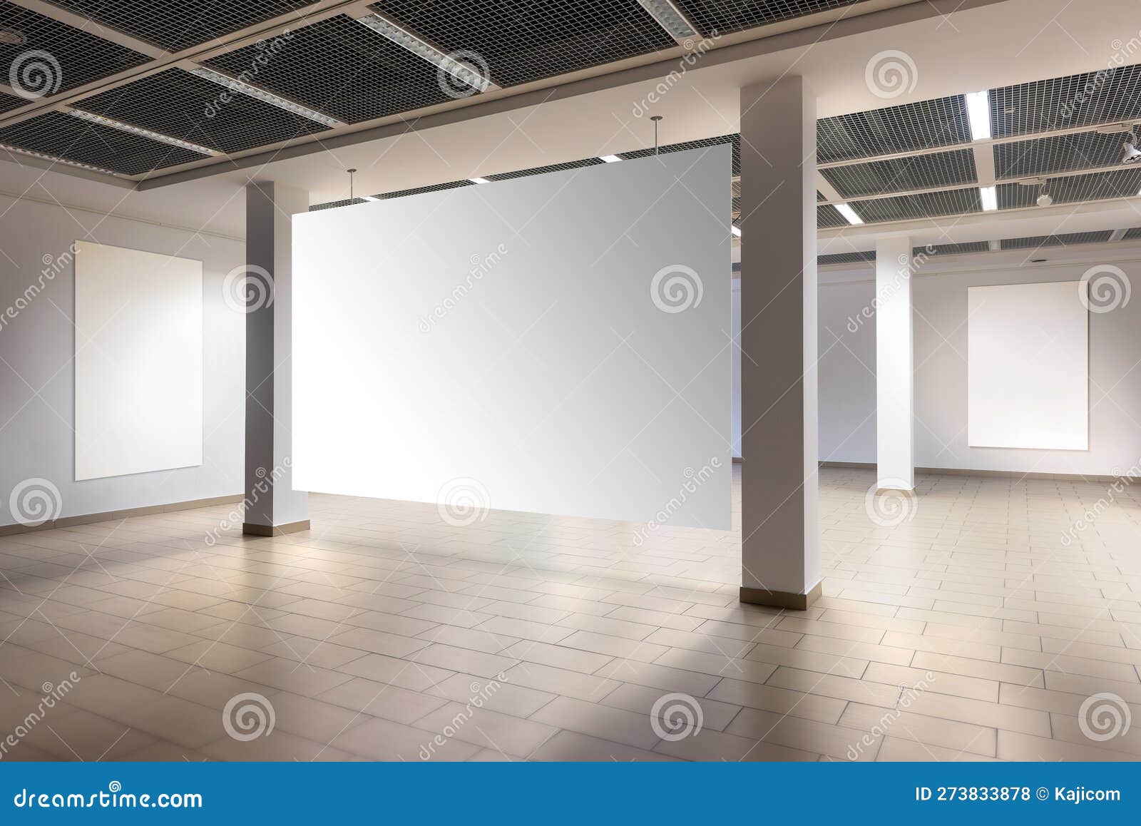 3D Rendering of Poster Exhibition Gallery Stock Illustration ...
