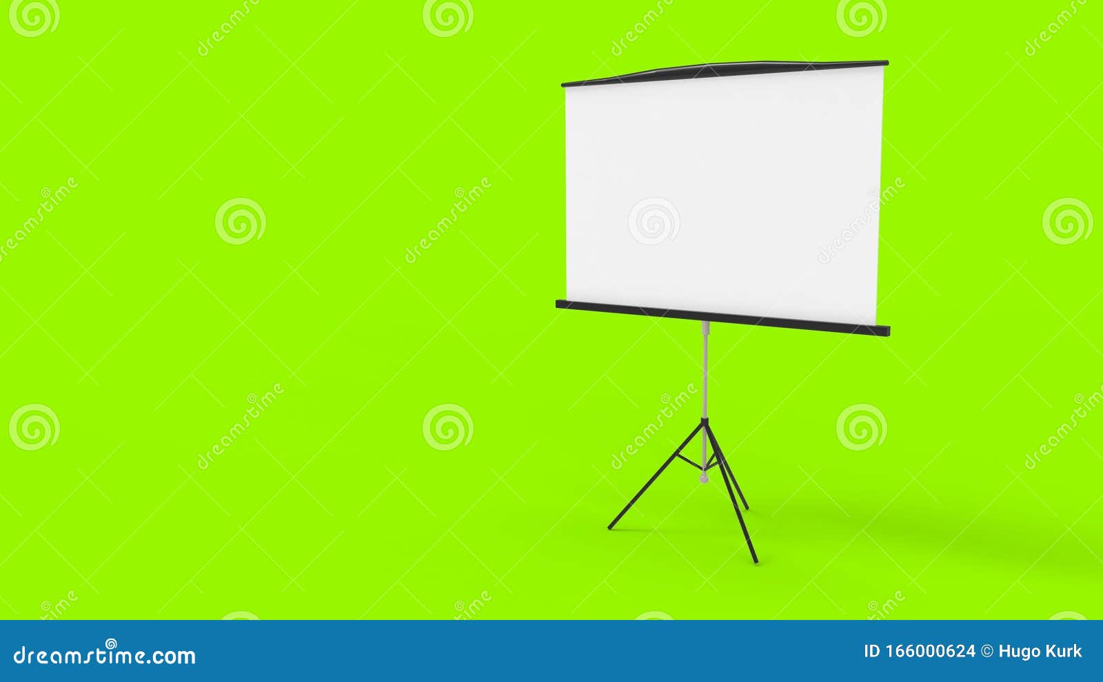 3d Rendering Of A Presentation Beamer Screen Isolated In A Studio ...