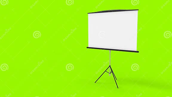 3d Rendering of a Presentation Beamer Screen Isolated in a Studio ...