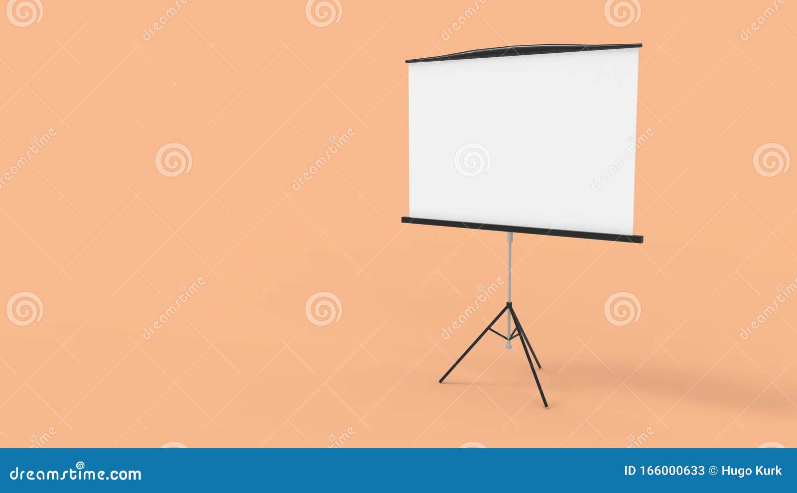 3d Rendering of a Presentation Beamer Screen Isolated in a Studio ...