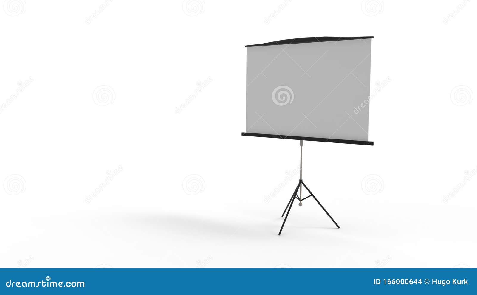 3d Rendering of a Presentation Beamer Screen Isolated in a Studio ...