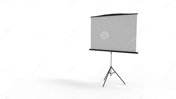 3d Rendering of a Presentation Beamer Screen Isolated in a Studio ...