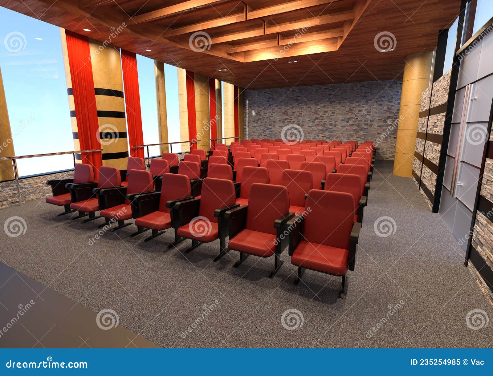 3d Rendering Of A Presentation Beamer Screen Isolated In A Studio ...