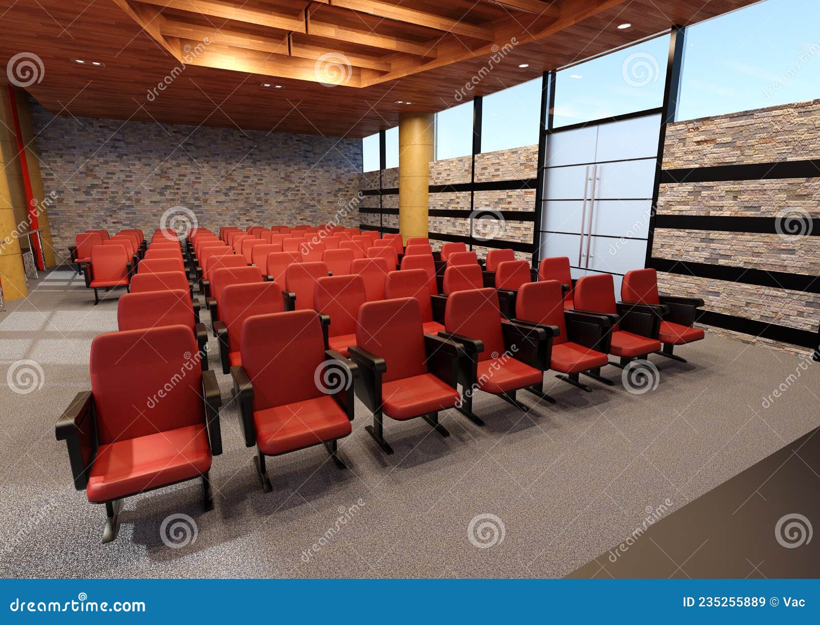 3d Rendering Of A Presentation Beamer Screen Isolated In A Studio ...