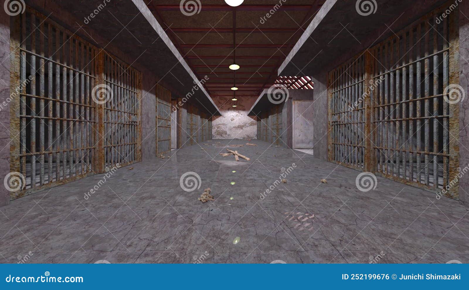 3D rendering of the prison stock footage. Video of building - 252199676