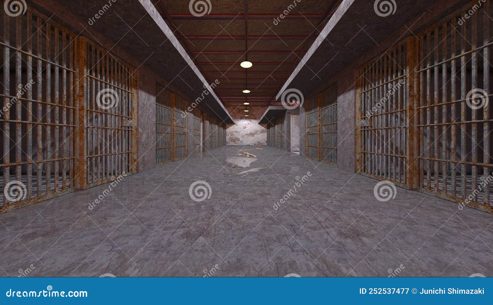 3D rendering of the prison stock illustration. Illustration of dungeon ...