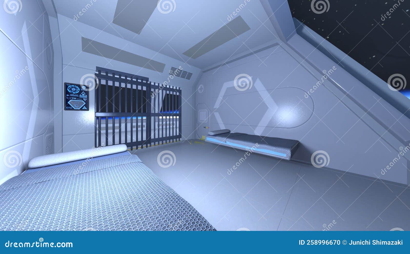 Futuristic Prison Space Station