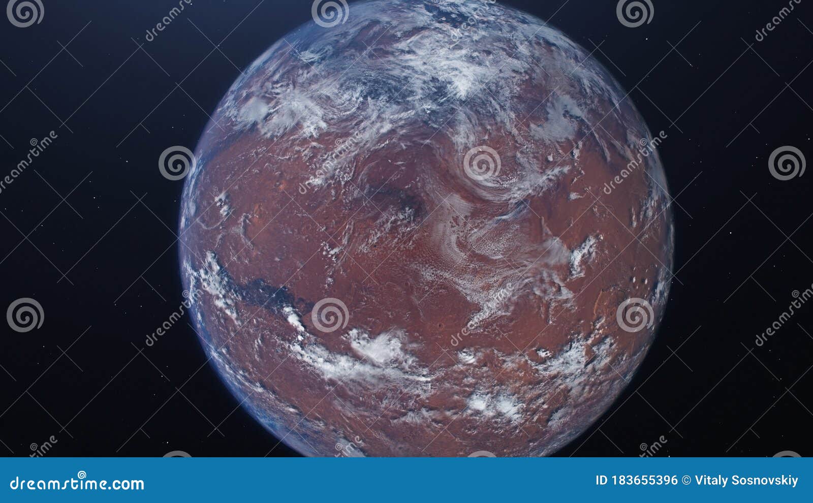 3D Rendering of the Process of Terraforming Mars As a Result of ...