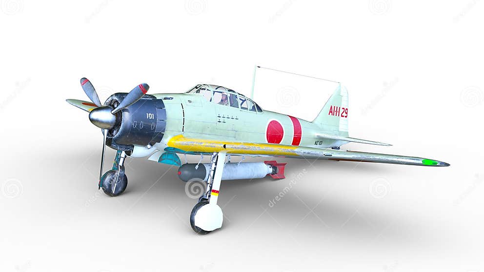 3D Rendering of the Propeller-driven Plane Stock Illustration ...