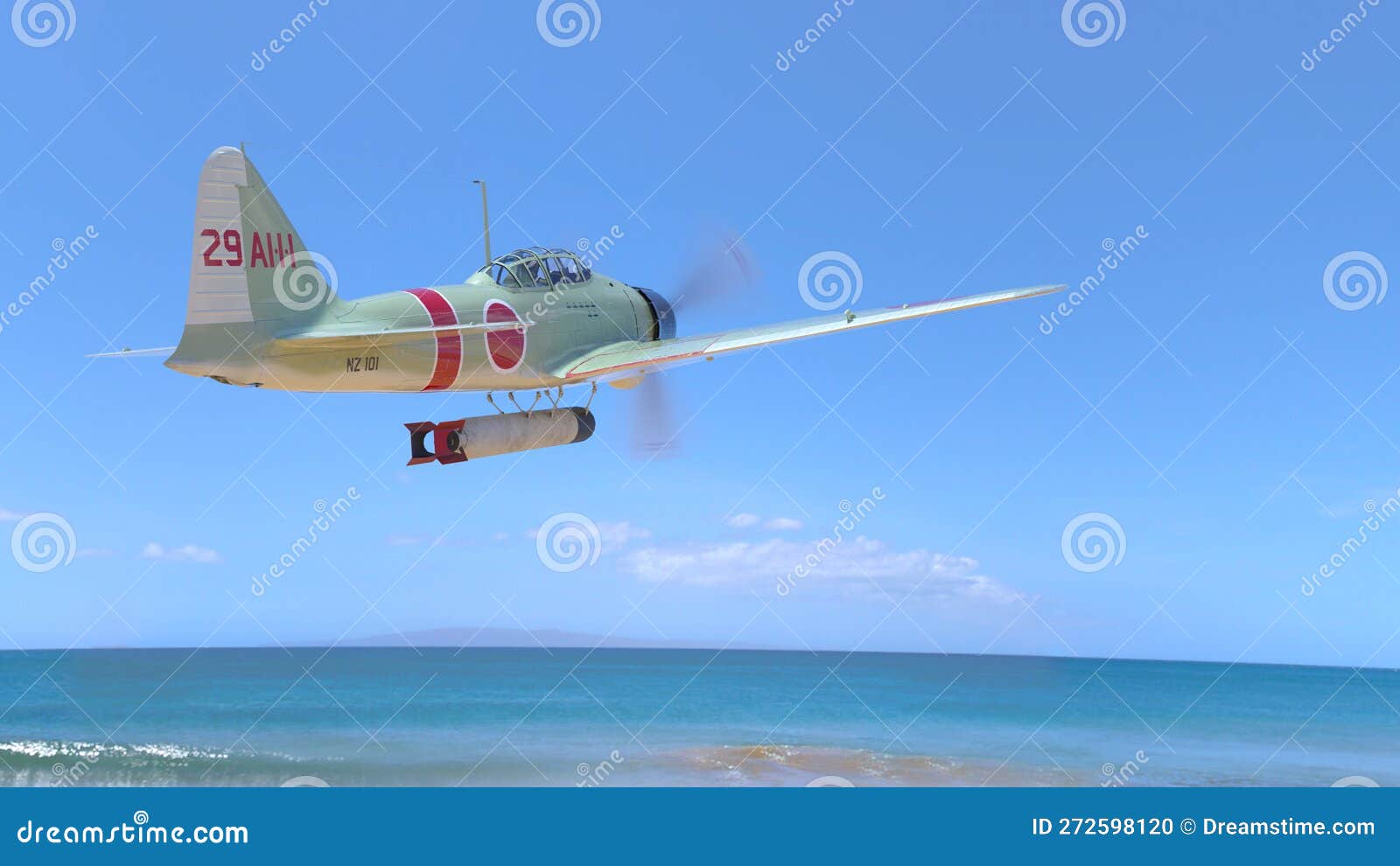3D Rendering of the Propeller-driven Plane Stock Illustration ...