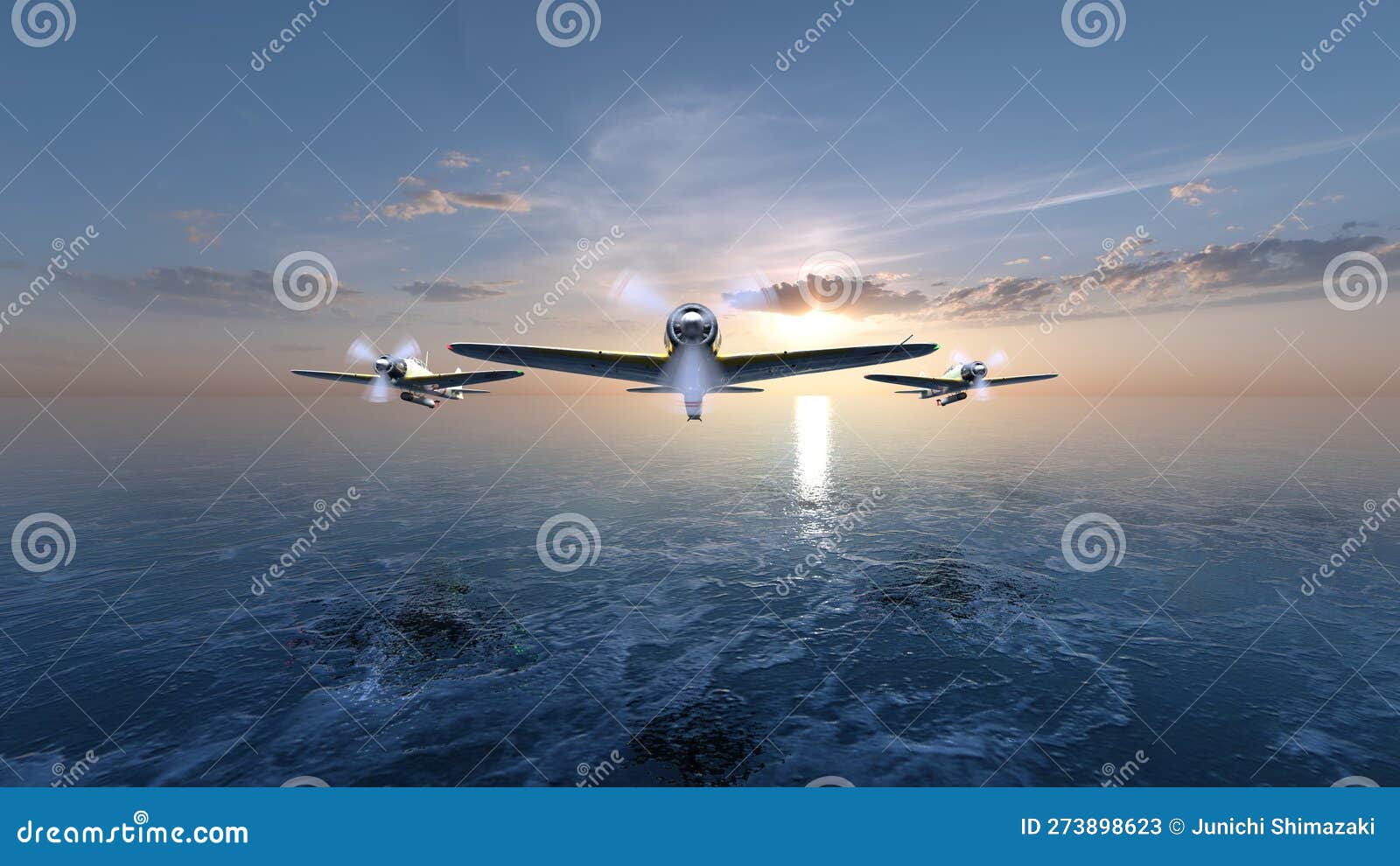 3D Rendering of the Propeller-driven Plane Stock Illustration ...