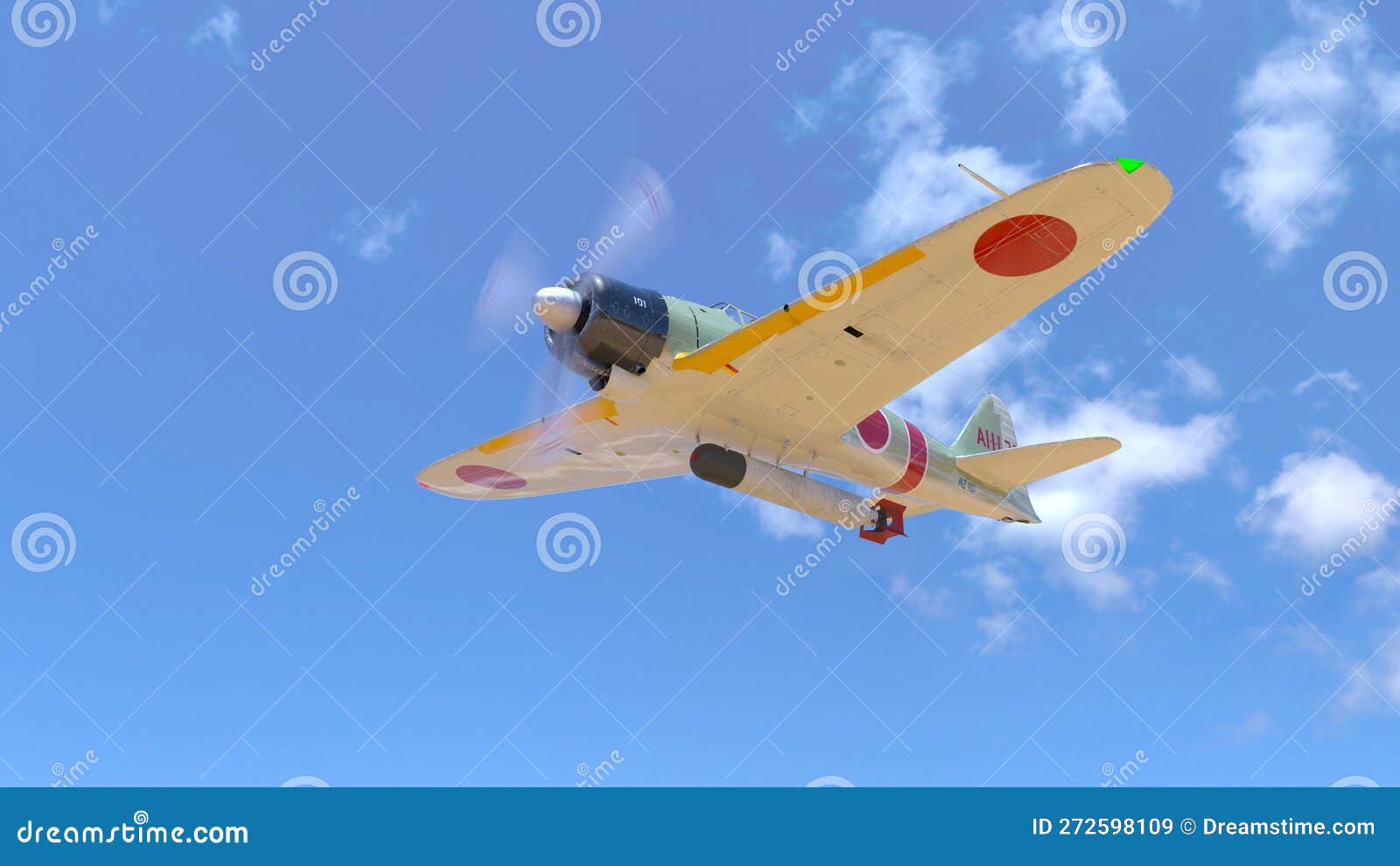 3D Rendering of the Propeller-driven Plane Stock Illustration ...