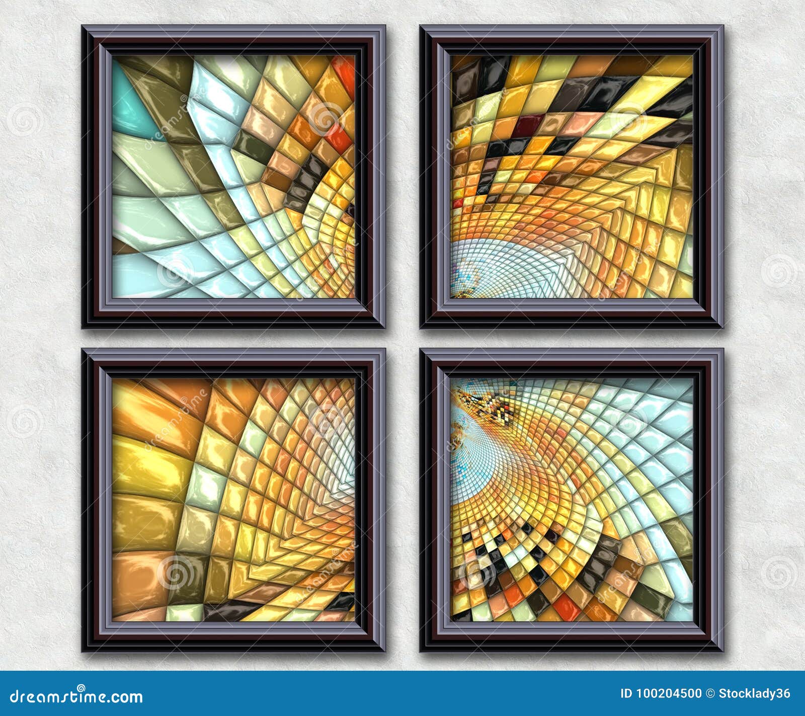 3D Rendering Puff Pixels Artwork Gallery Stock Illustration ...