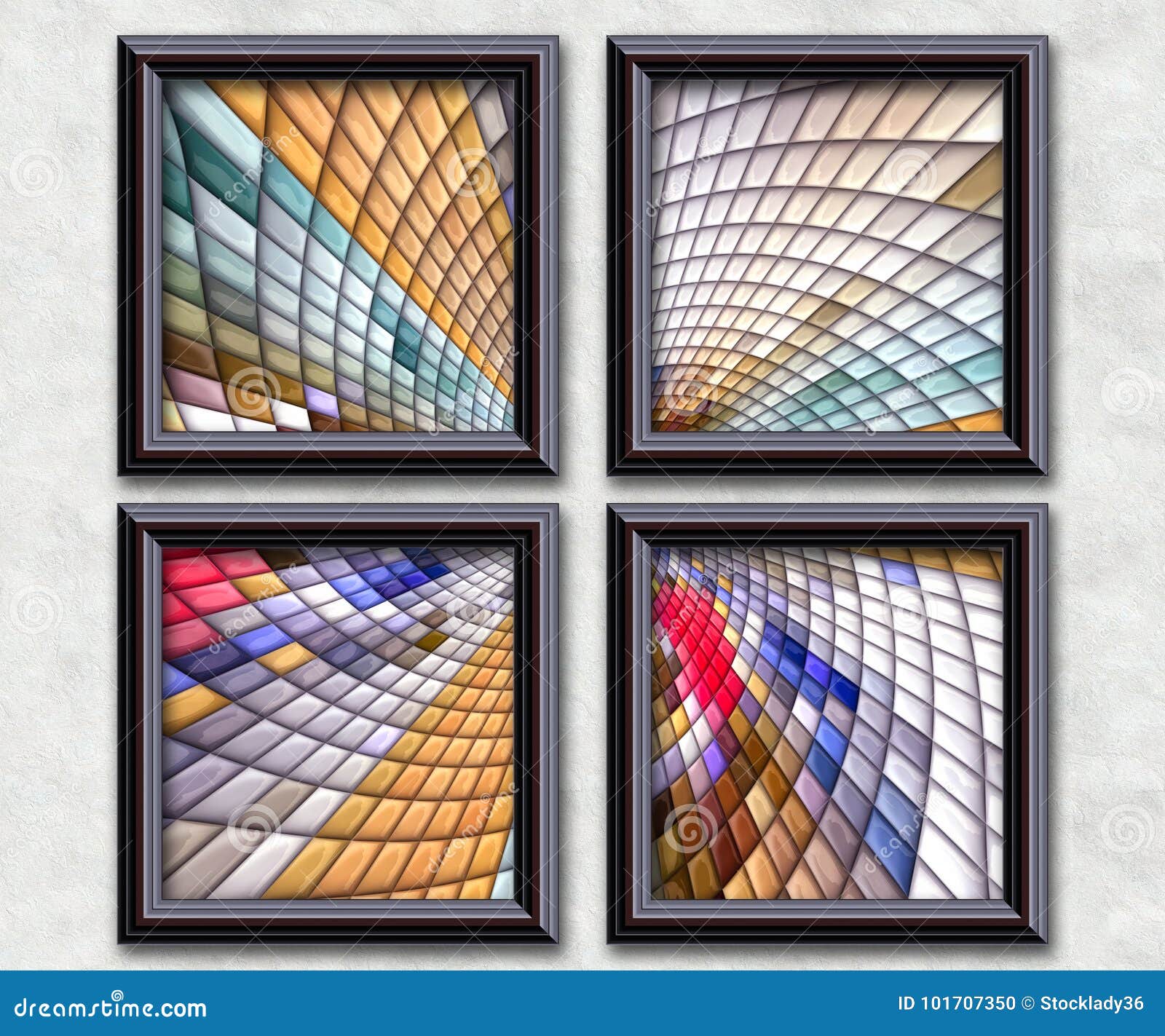 3D Rendering Puff Pixels Artwork Gallery Stock Illustration ...