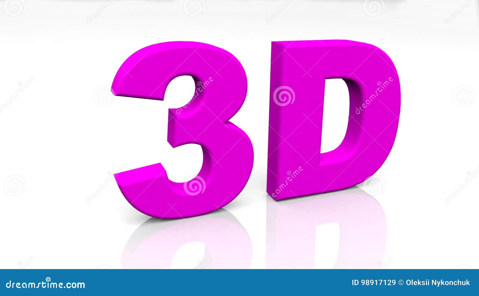 3D Rendering Purple 3D Word Isolated on White Background Stock ...