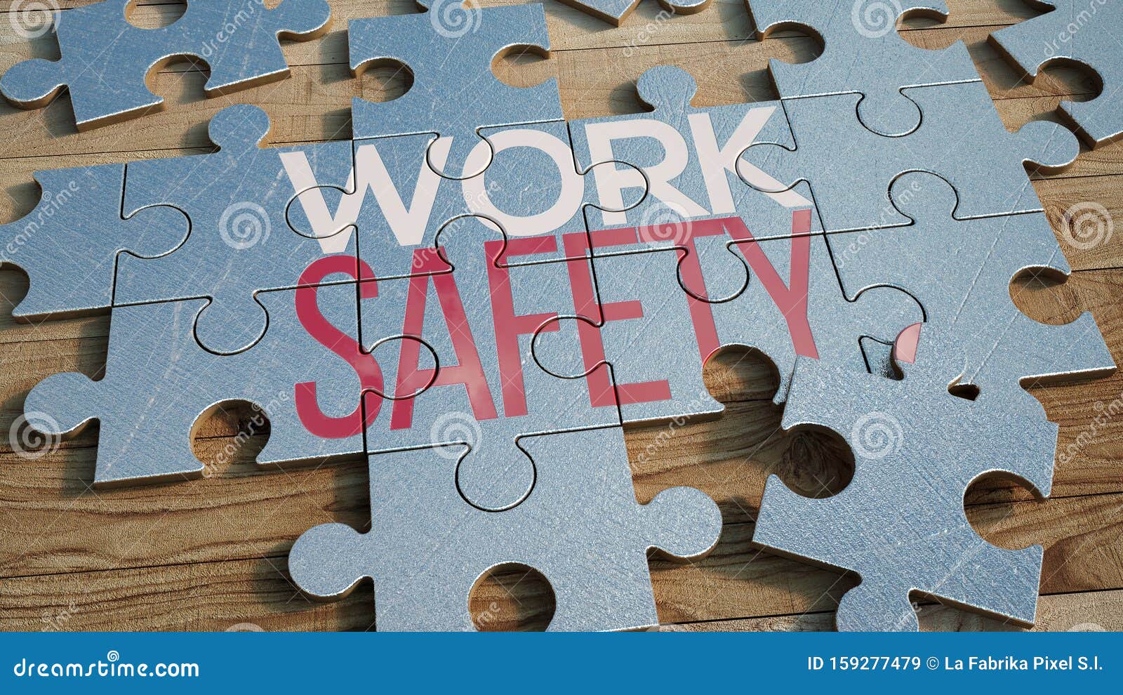 Work safety puzzle stock illustration. Illustration of wood - 159277479