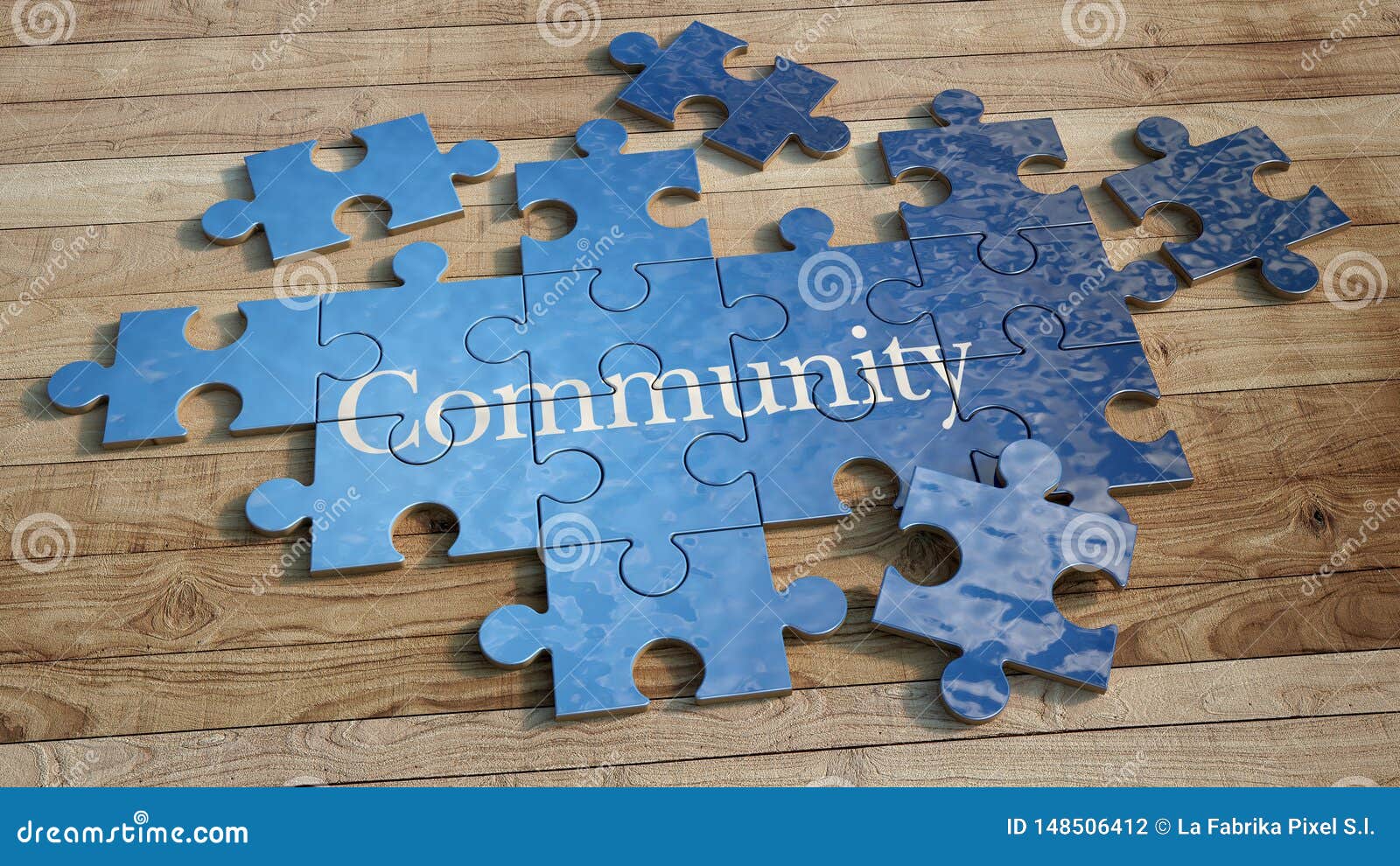 Community puzzle stock illustration. Illustration of rendering - 148506412