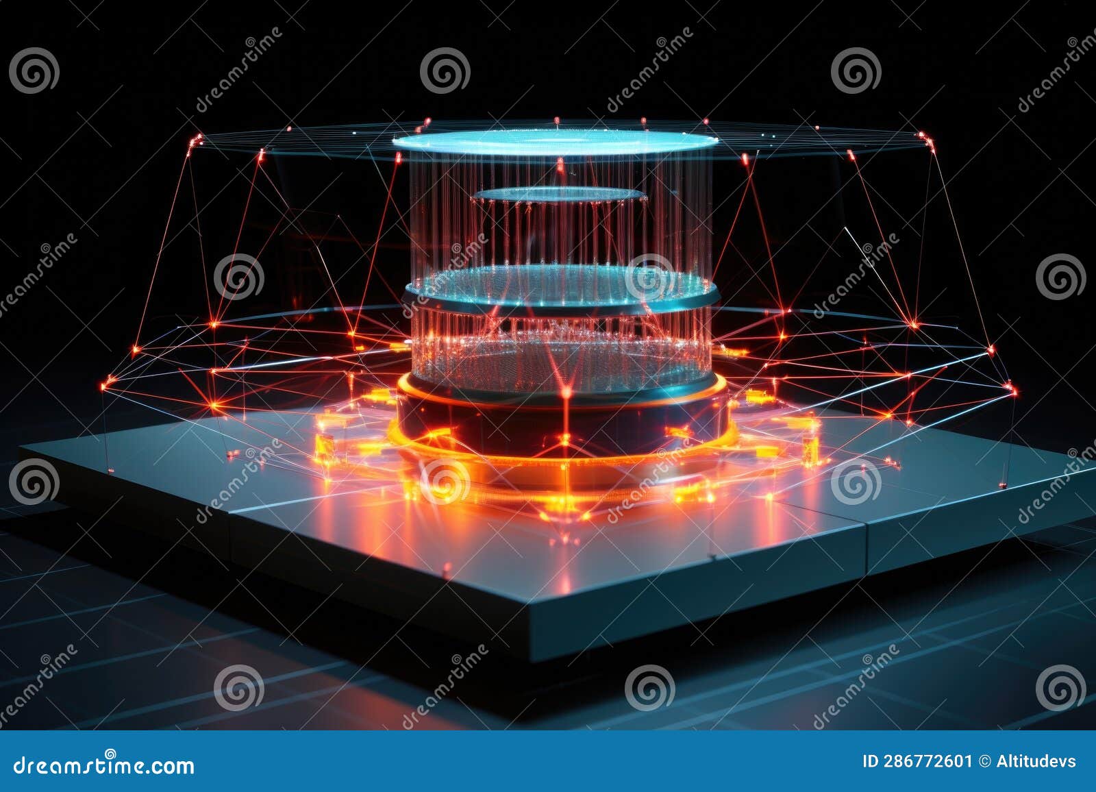 3d Rendering of a Quantum Radar System Stock Illustration ...