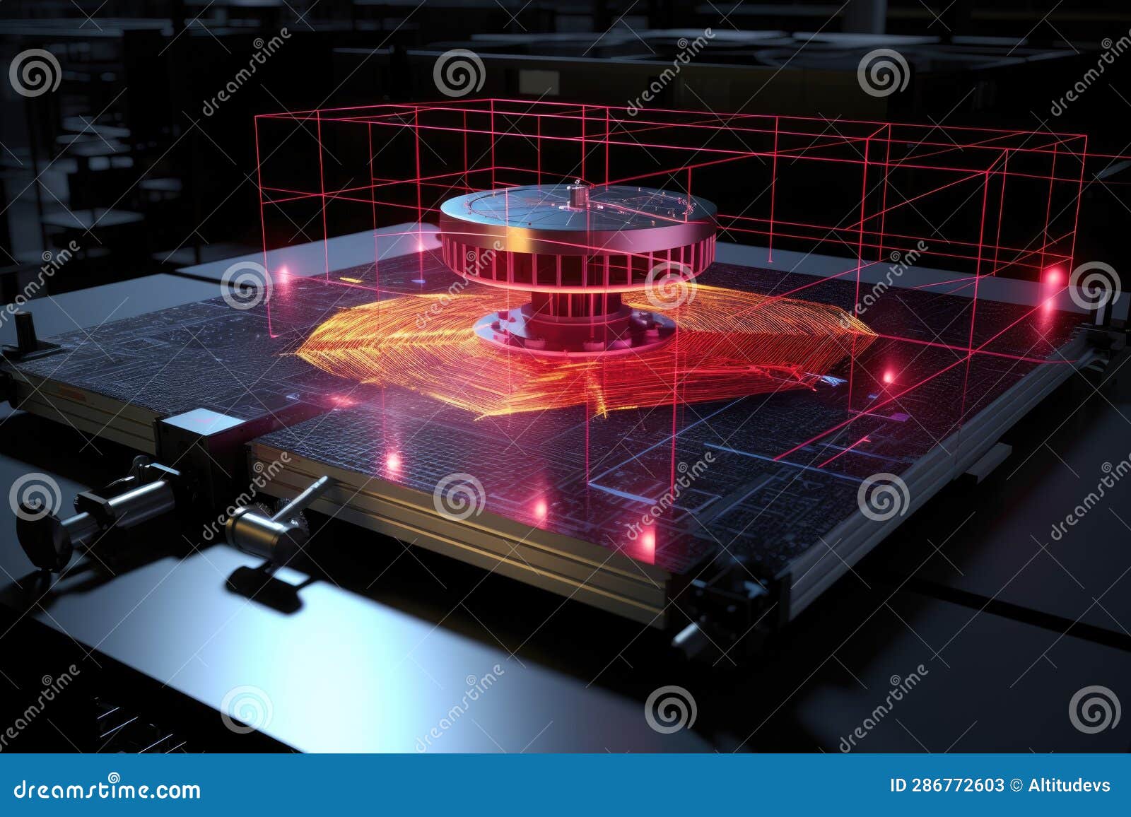 3d Rendering of a Quantum Radar System Stock Illustration ...