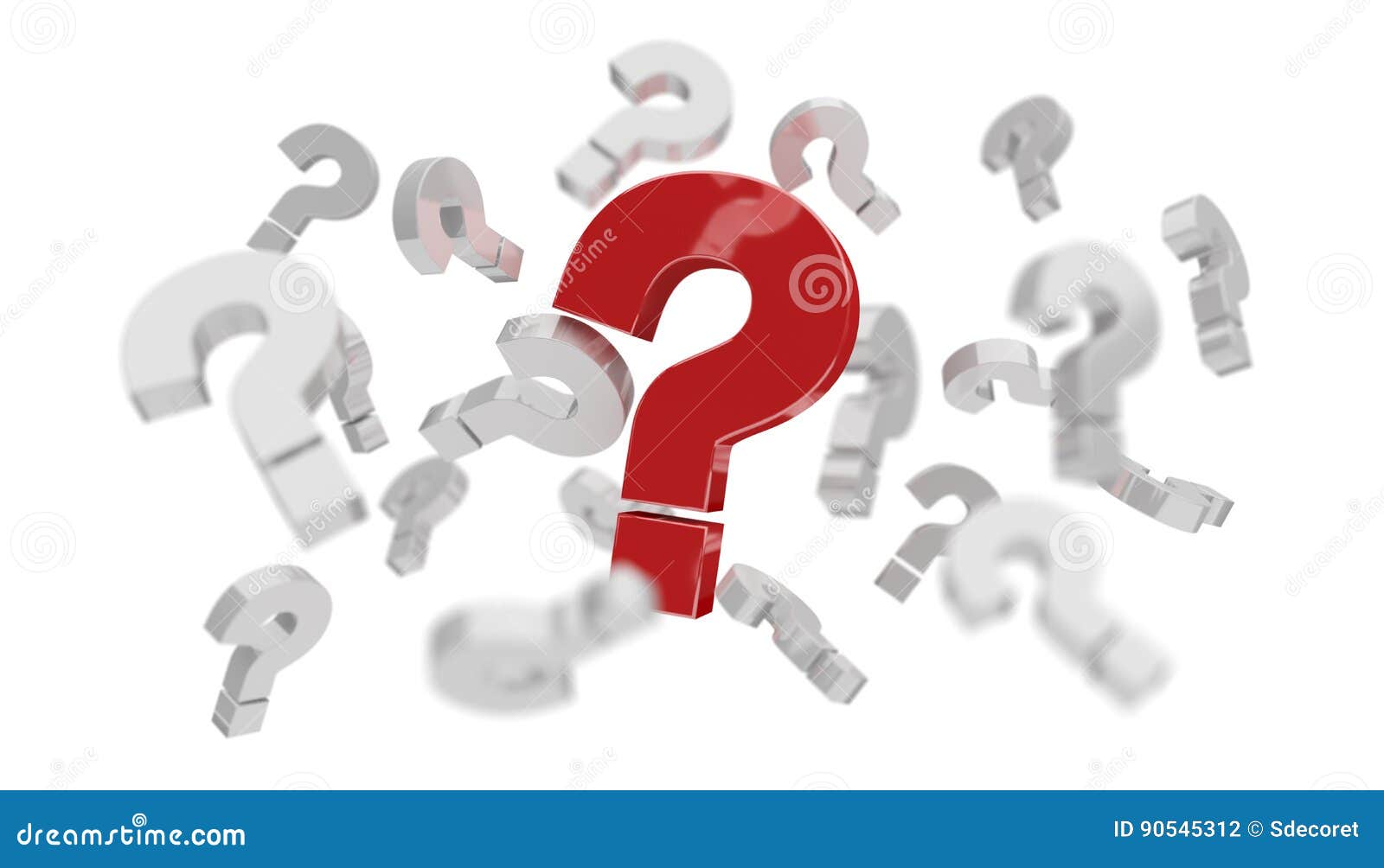 3D Rendering Question Marks Stock Illustration - Illustration of ...