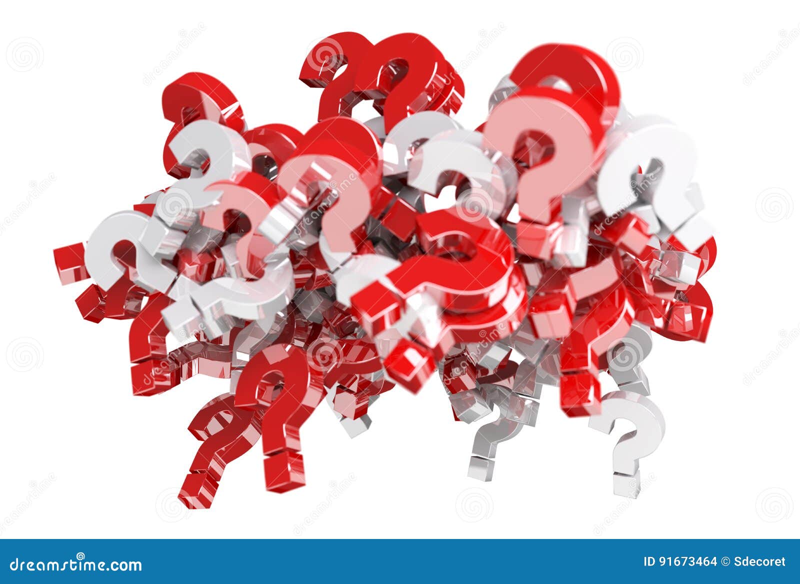3D Rendering Question Marks Stock Illustration - Illustration of ...