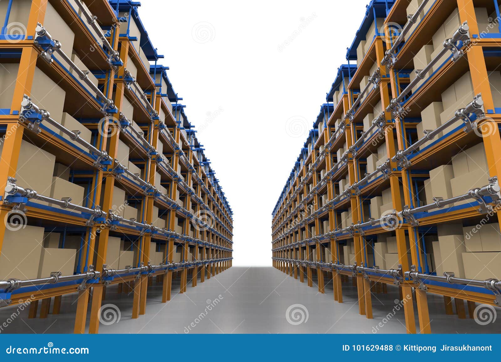 Racks Full Of Carton Boxes Stock Photography | CartoonDealer.com #101981864