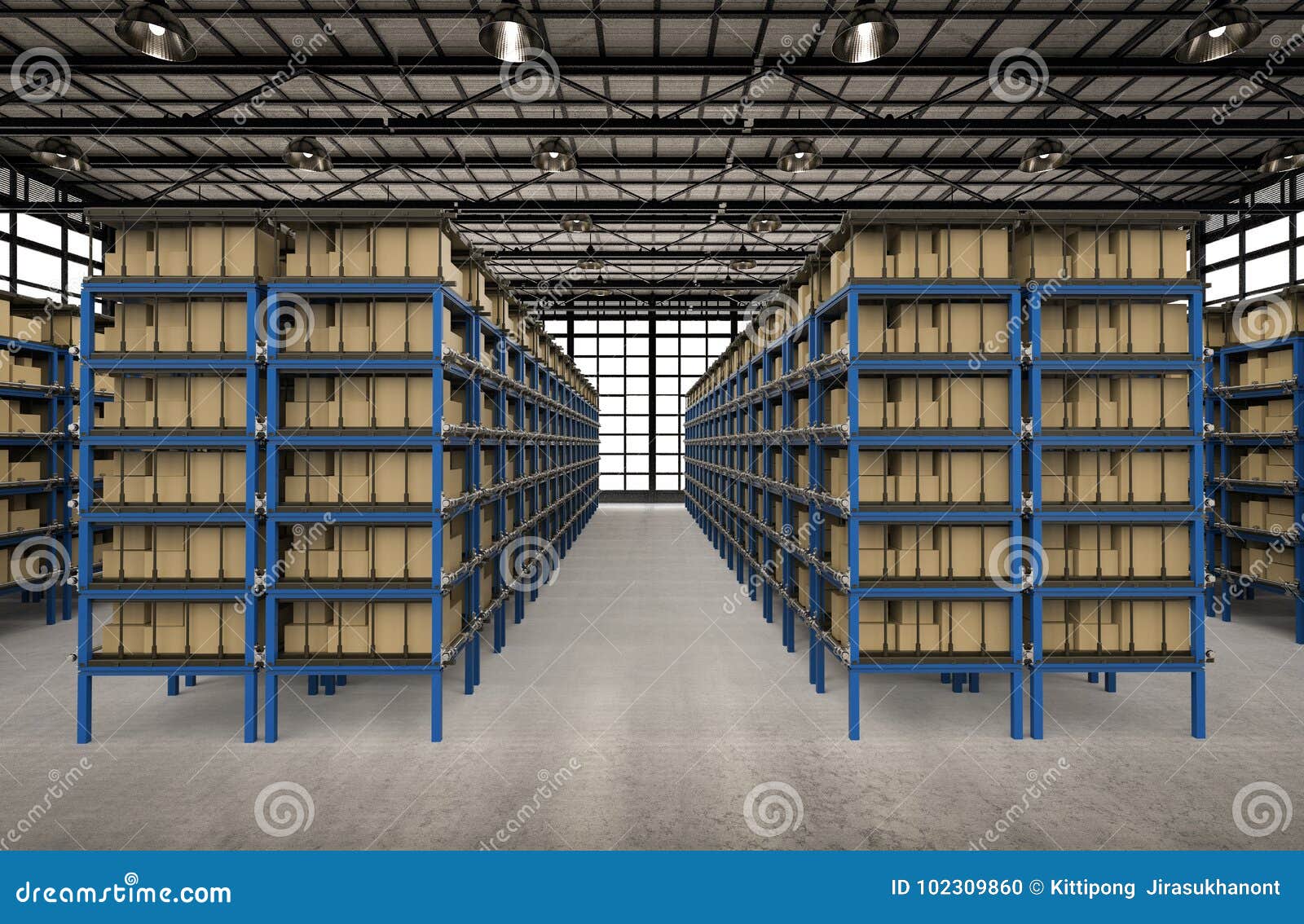 Racks Full Of Carton Boxes Royalty-Free Stock Photo | CartoonDealer.com ...