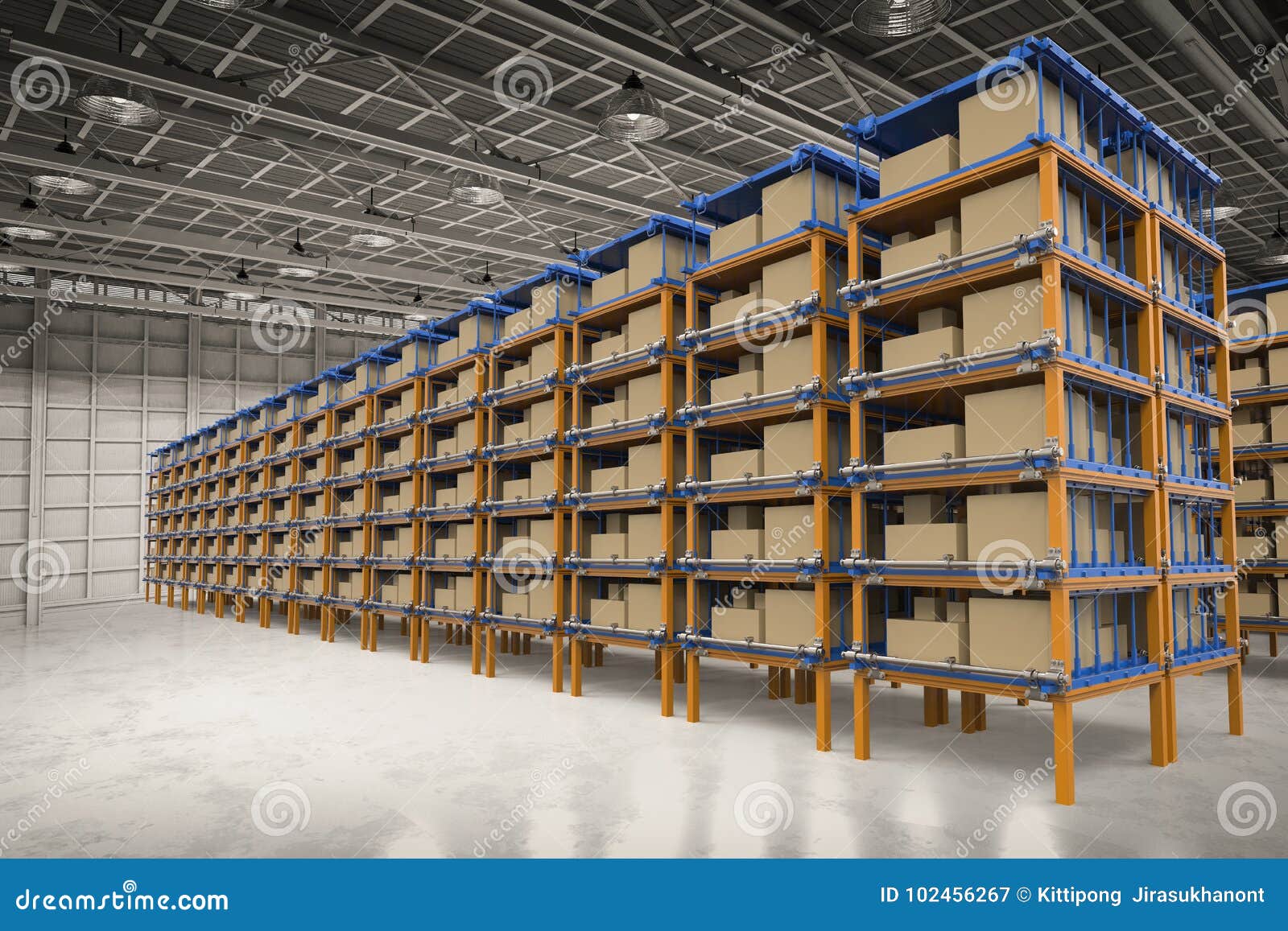Racks Full Of Carton Boxes Royalty-Free Stock Photo | CartoonDealer.com ...