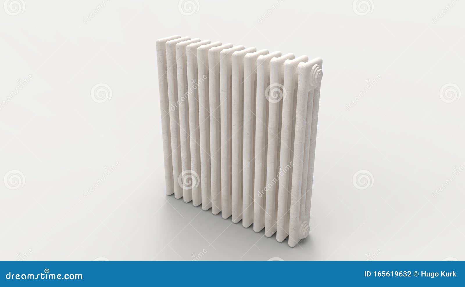 3d Rendering of a Radiator Isolated in a Bright Studio Background Stock ...