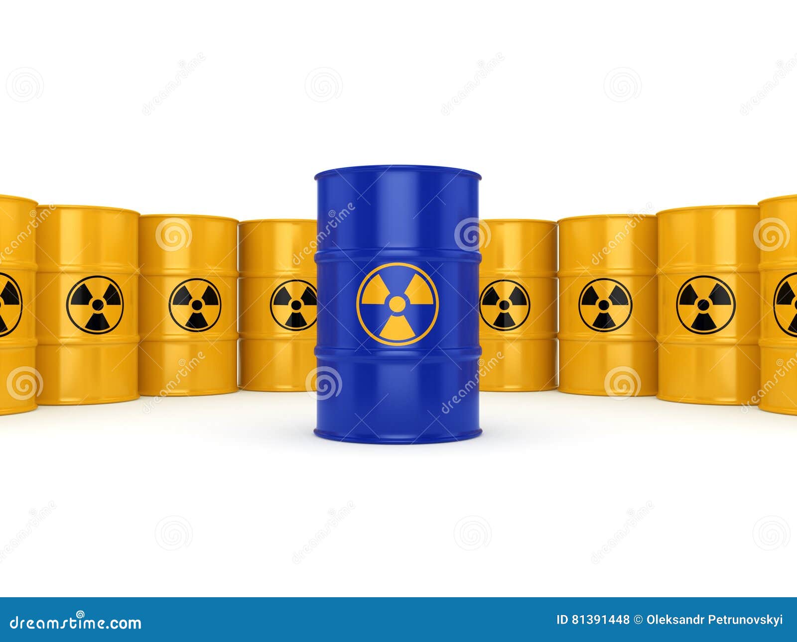 3D Rendering Radioactive Barrels Stock Illustration - Illustration of ...