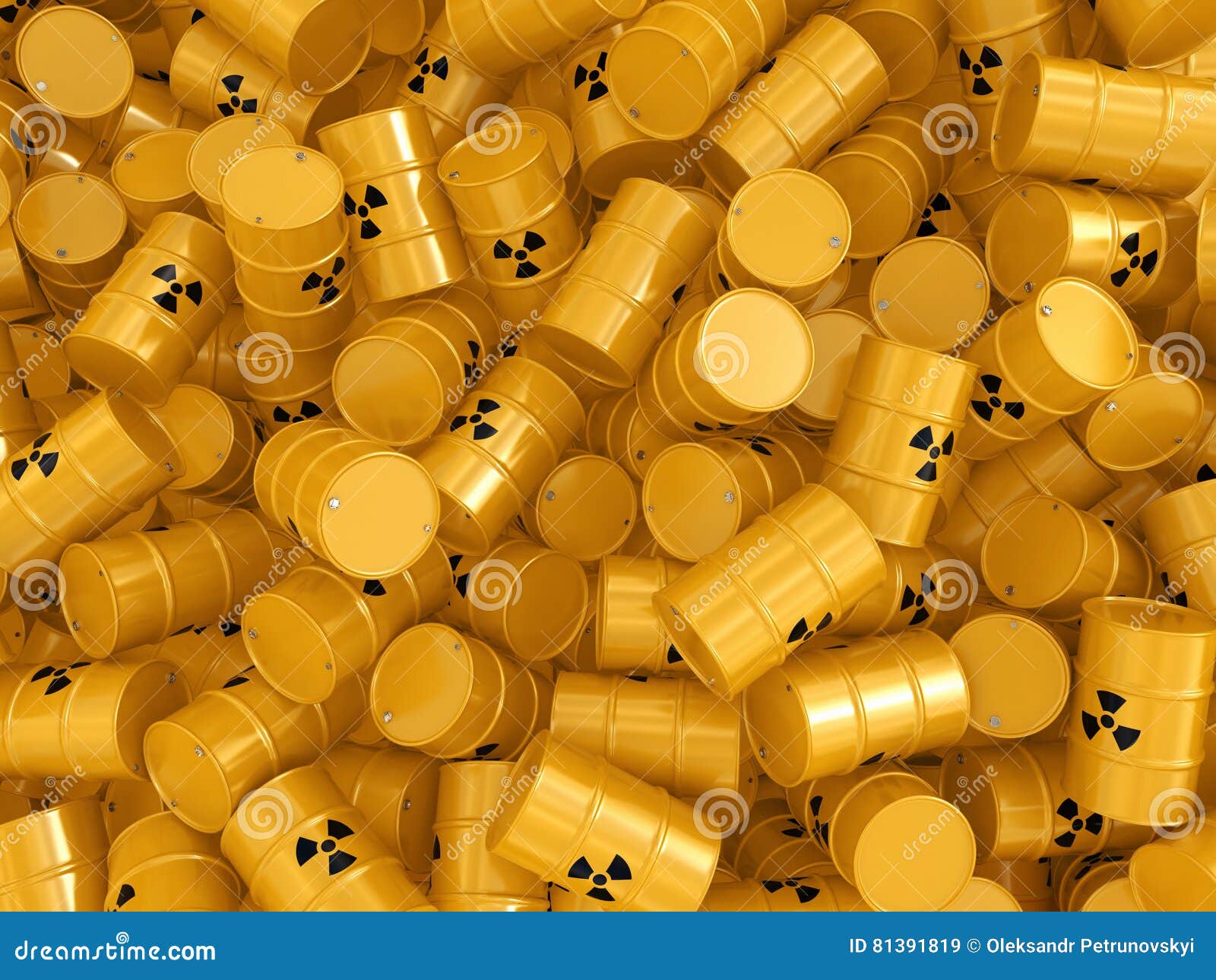 3D Rendering Radioactive Barrels Stock Illustration - Illustration of ...