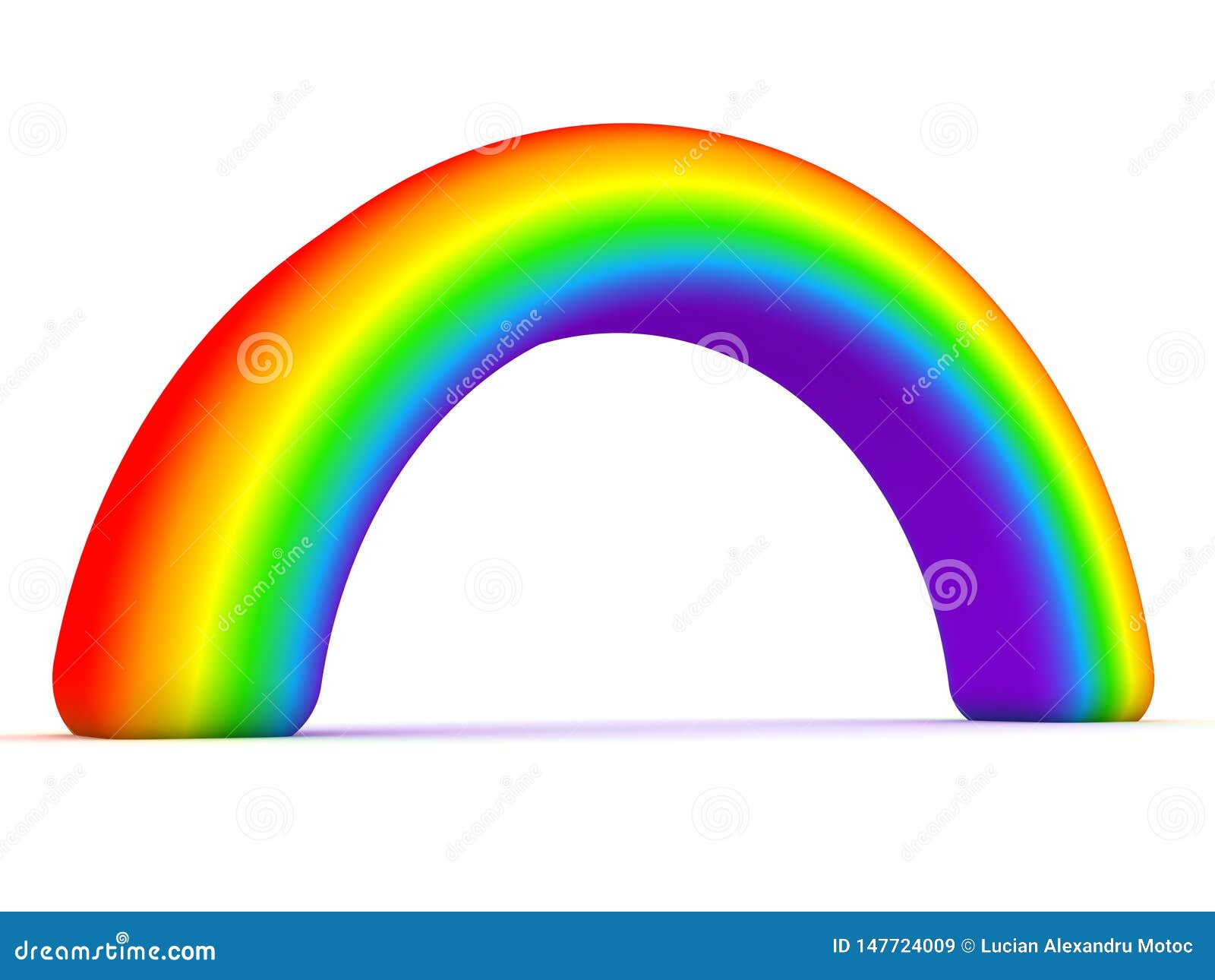 3D Rendering of Rainbow Arc Stock Illustration - Illustration of prism ...
