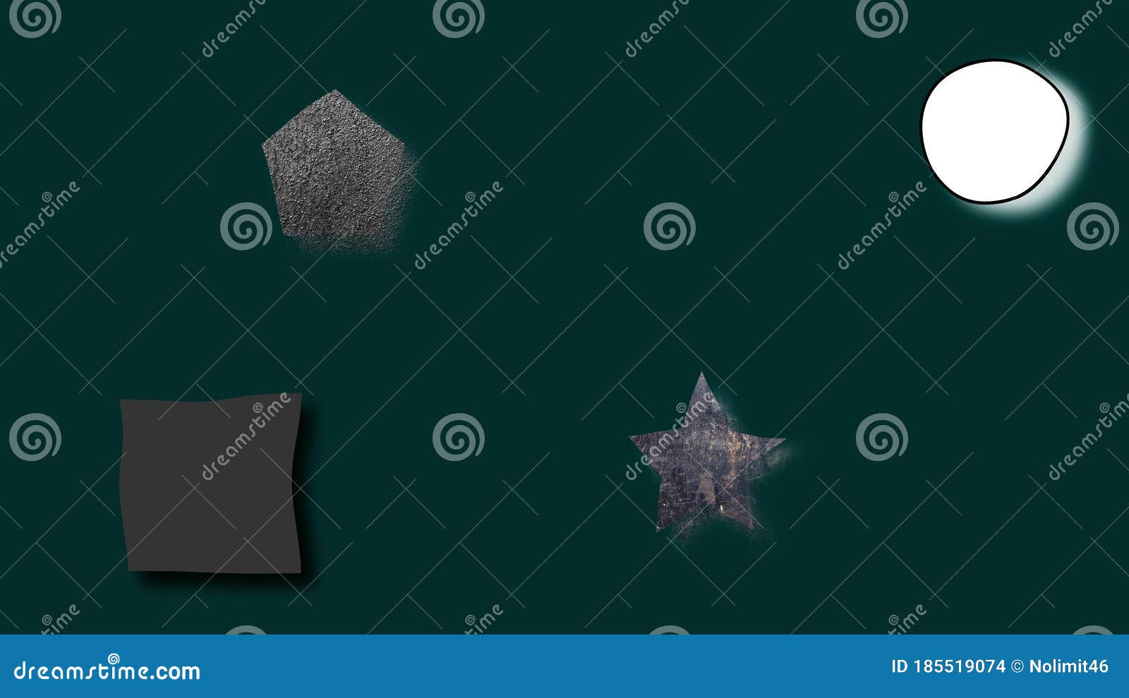 3d Rendering of Random Set Shapes and Textures. Computer Generated Art ...