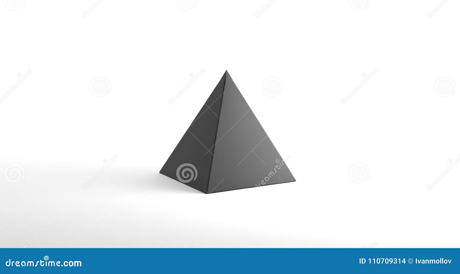 Realistic Looking Geometric Pyramid Object Stock Illustration ...