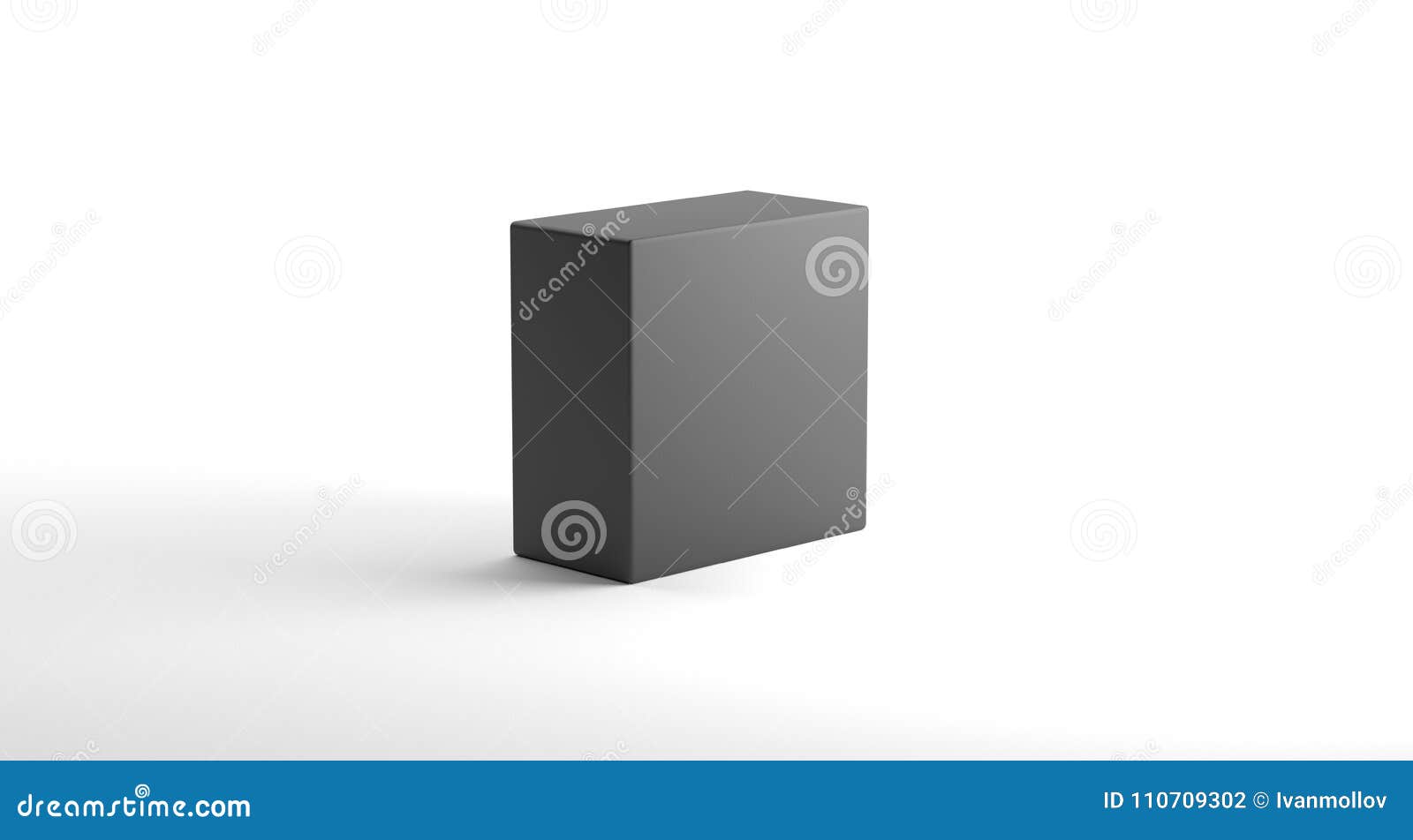 Realistic Looking Geometric Rectangle Box Object Stock Illustration ...