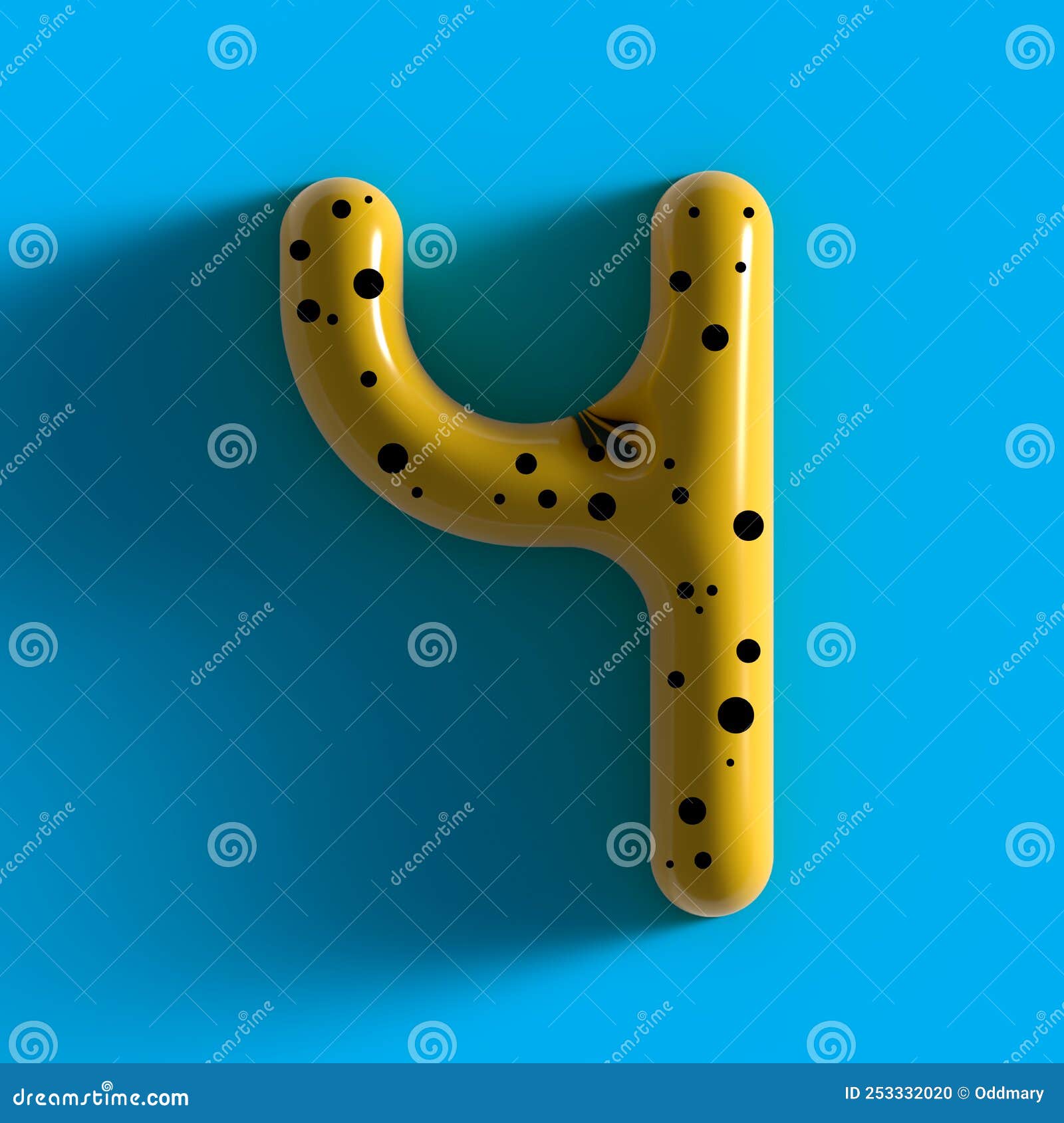 3D Rendering of a Realistic Yellow Plastic Number 4 Stock Vector ...