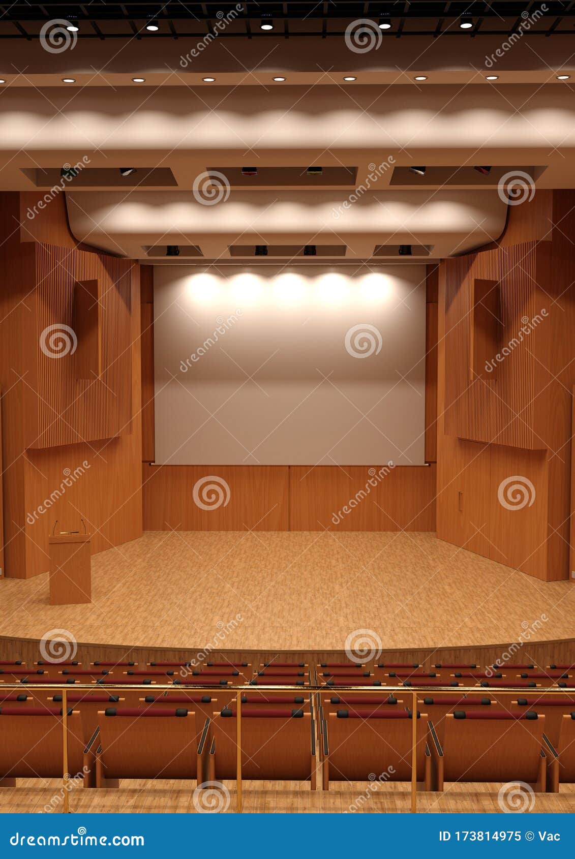 3D Rendering Recital Hall stock illustration. Illustration of theater ...