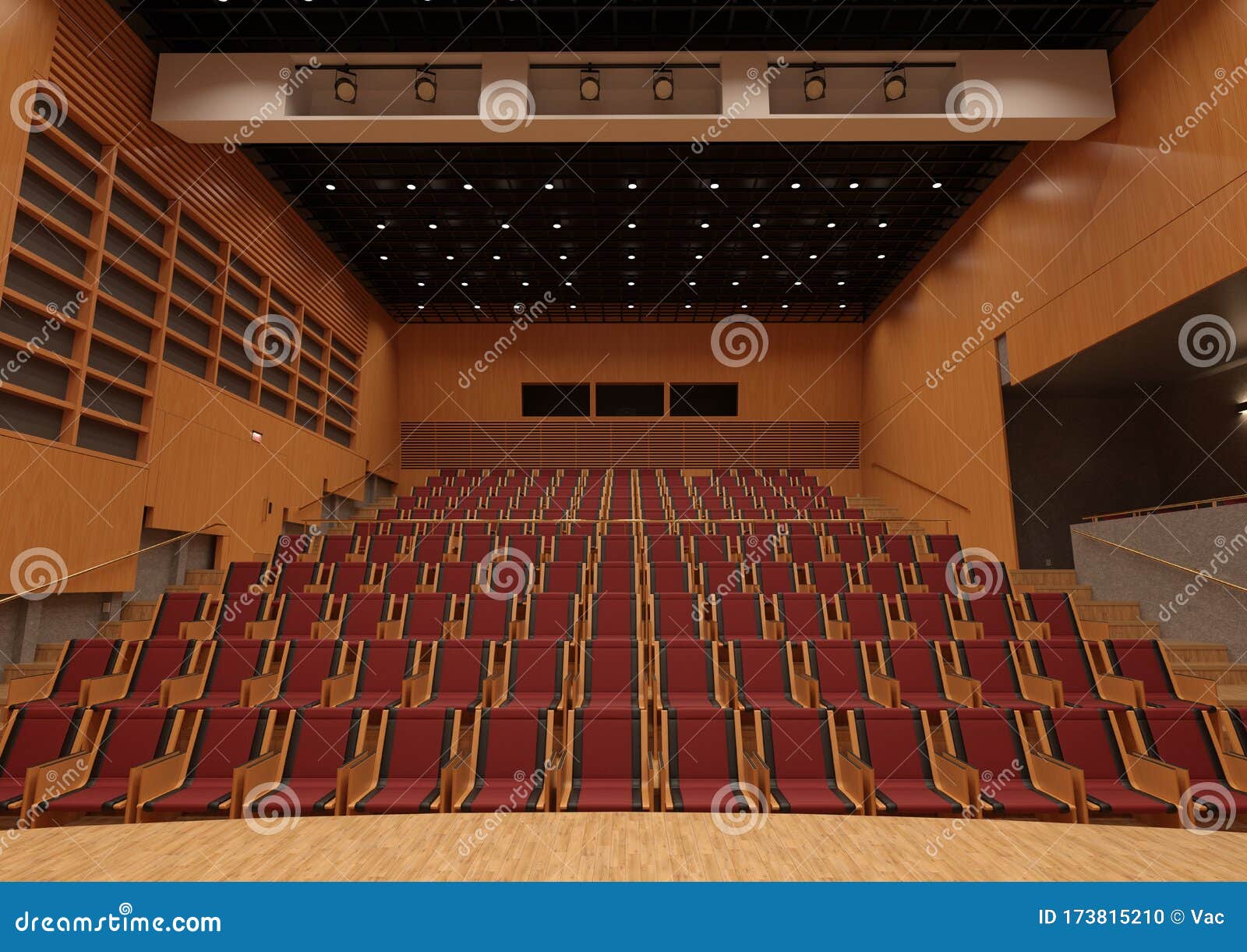 3D Rendering Recital Hall stock illustration. Illustration of ...