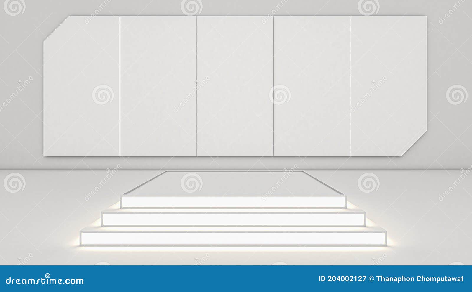 3d Rendering of Rectangle Podium Stock Illustration - Illustration of ...