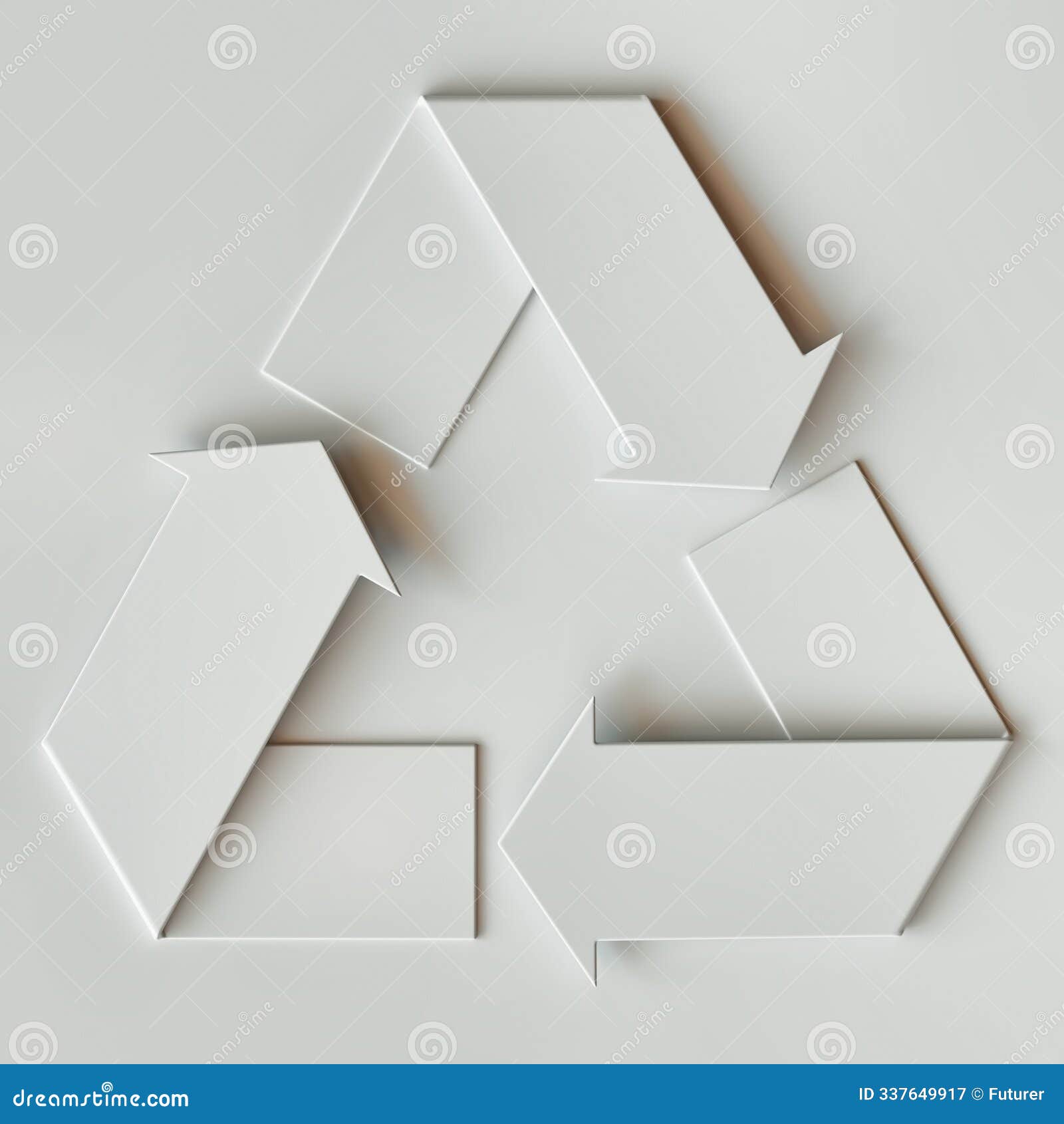 3D Rendering of a Recycling Symbol Stock Illustration - Illustration of ...