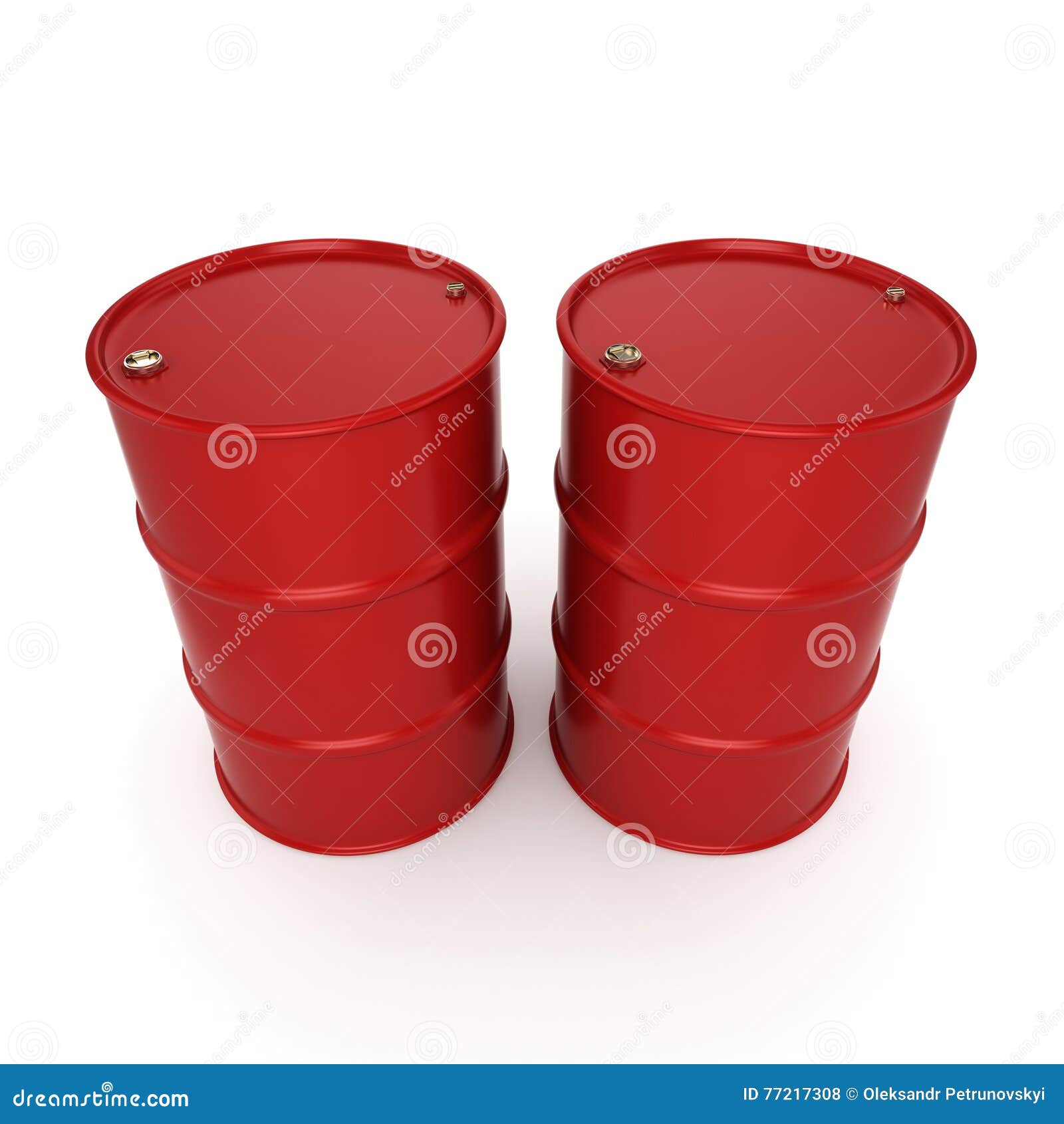 3D rendering red barrels stock illustration. Illustration of container ...