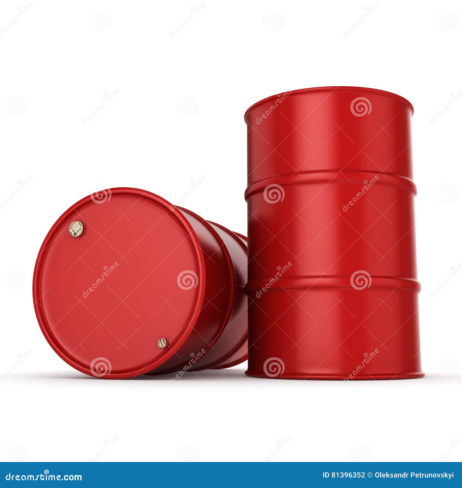 3D rendering red barrels stock illustration. Illustration of industrial ...